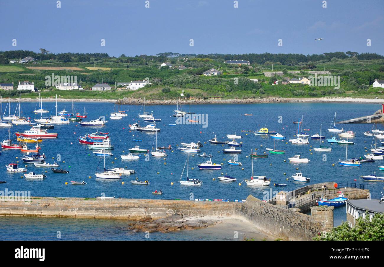 Blick von der Spitze des Garrison Hill an einem Sommerabend auf den ...
