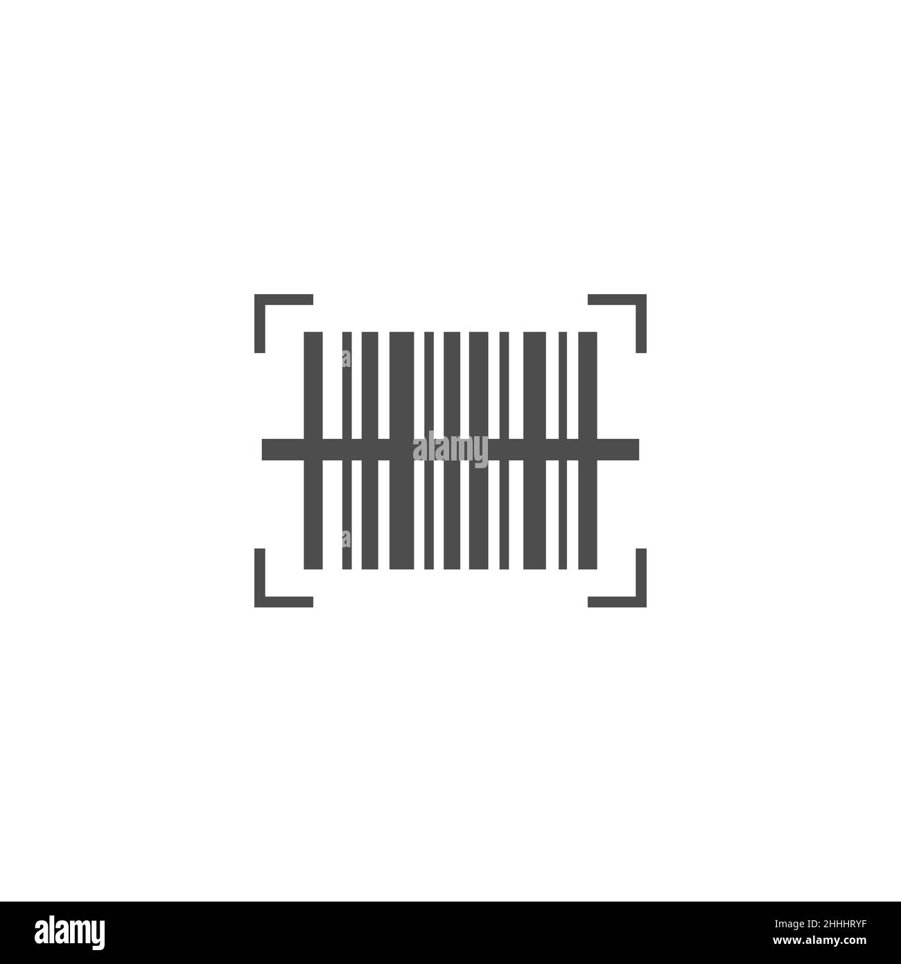 Barcode-Scanner Symbolvektor, gefülltes Flachschild, solides Piktogramm ...