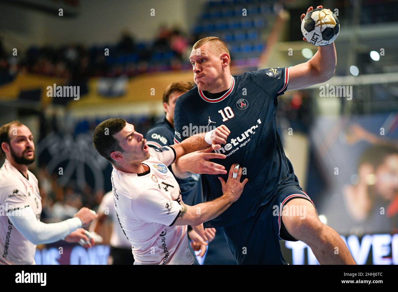 Dainis Kristopans von PSG während des EHF Champions League-, Group ...