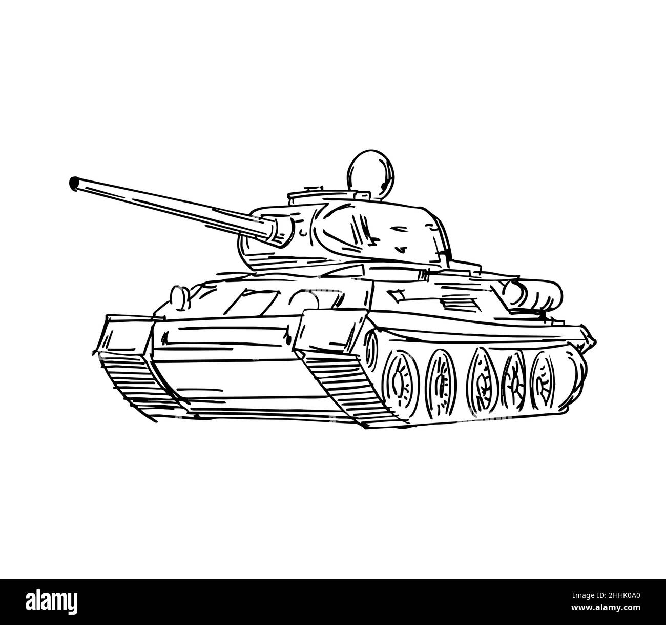 Tank drawing Stock-Vektorgrafiken kaufen - Alamy