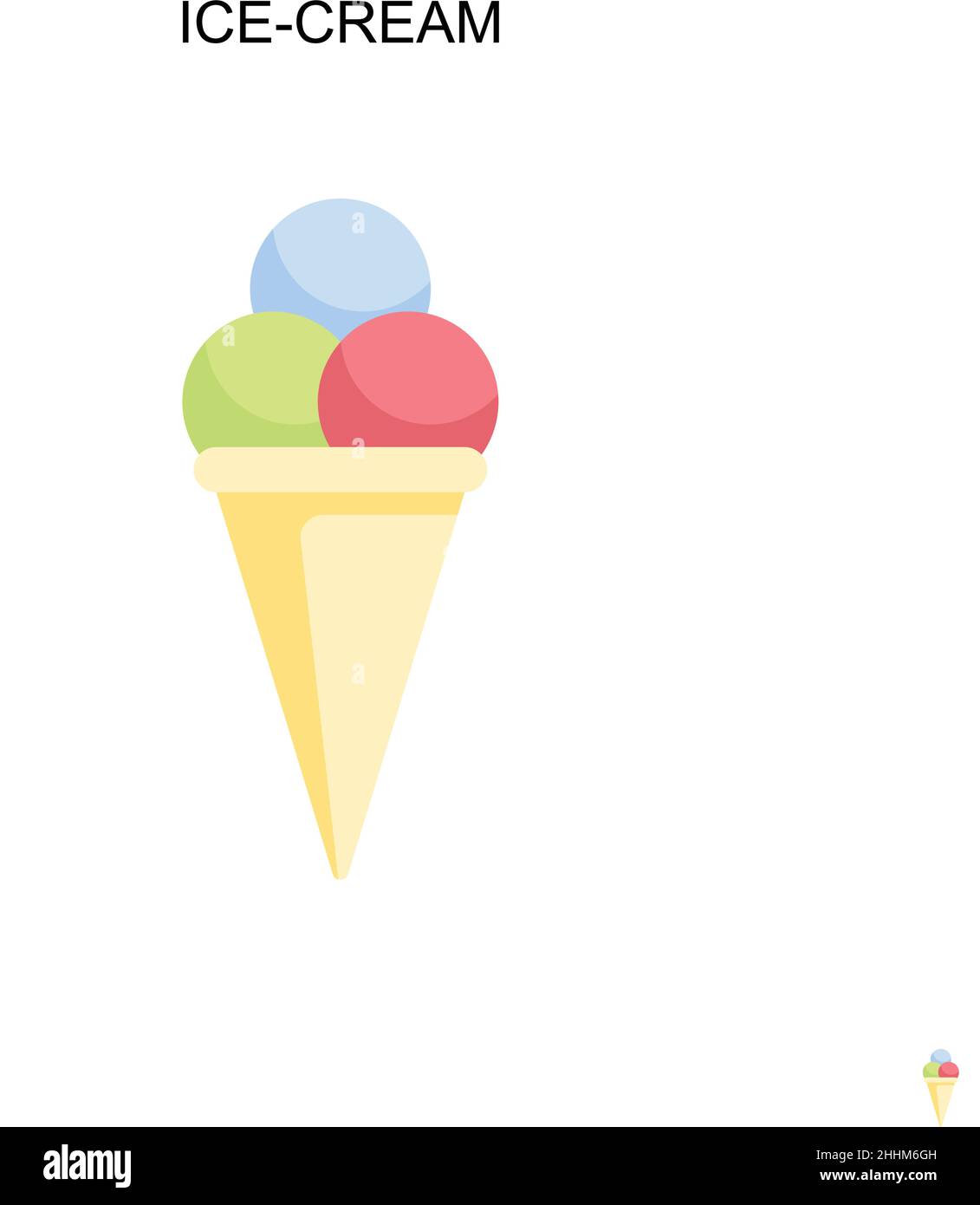 Eis einfaches Vektor-Symbol.perfekte Farbe modernes Piktogramm auf ...