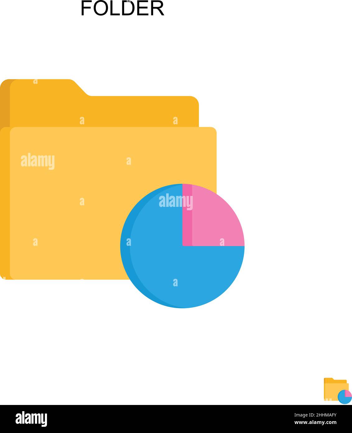 Ordner einfaches Vektor-Symbol.perfekte Farbe modernes Piktogramm auf ...