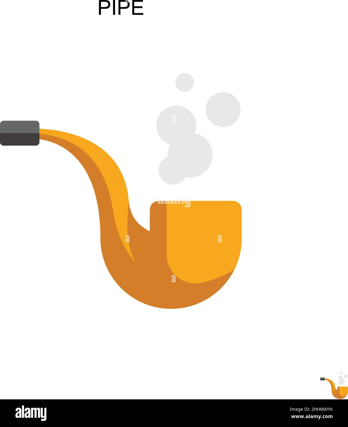 Pipe Simple Vektor-Symbol.perfekte Farbe modernes Piktogramm auf ...