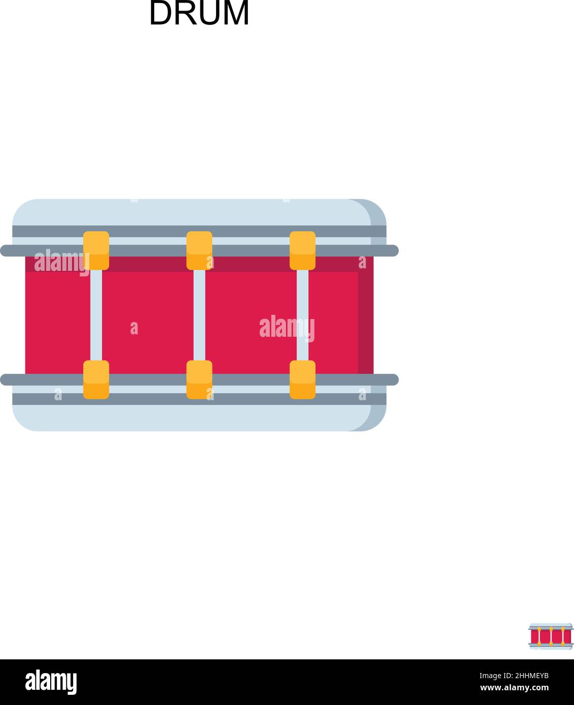 Trommel einfaches Vektor-Symbol.perfekte Farbe modernes Piktogramm auf ...