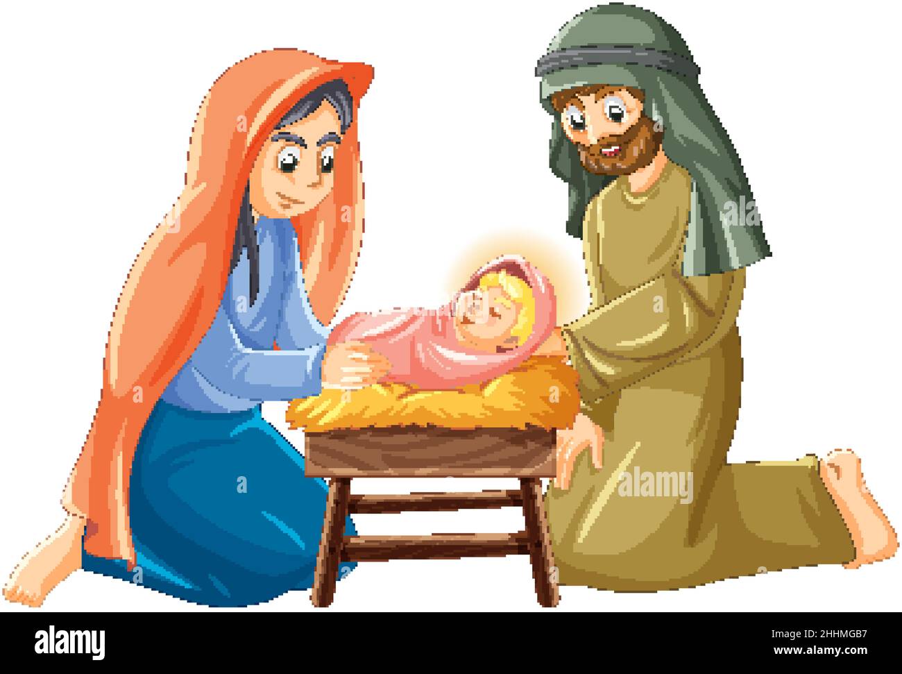 Mary jesus cartoon design Ausgeschnittene Stockfotos und -bilder - Alamy