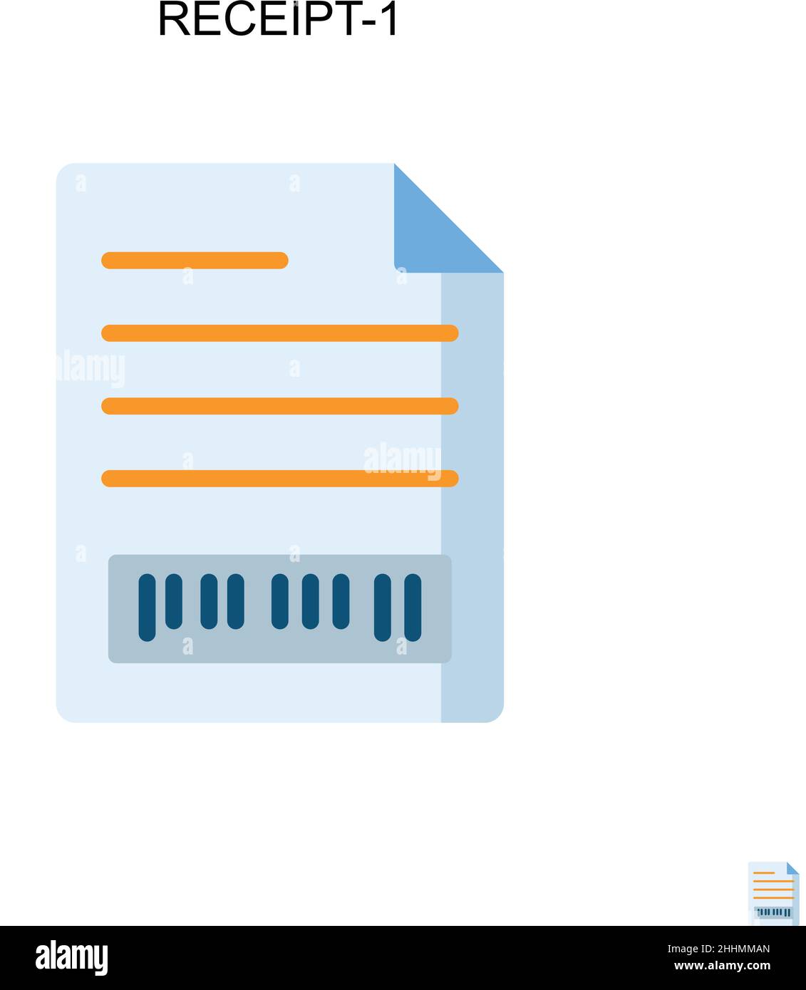 Receipt-1 einfaches Vektor-Icon.perfekte Farbe modernes Piktogramm auf ...