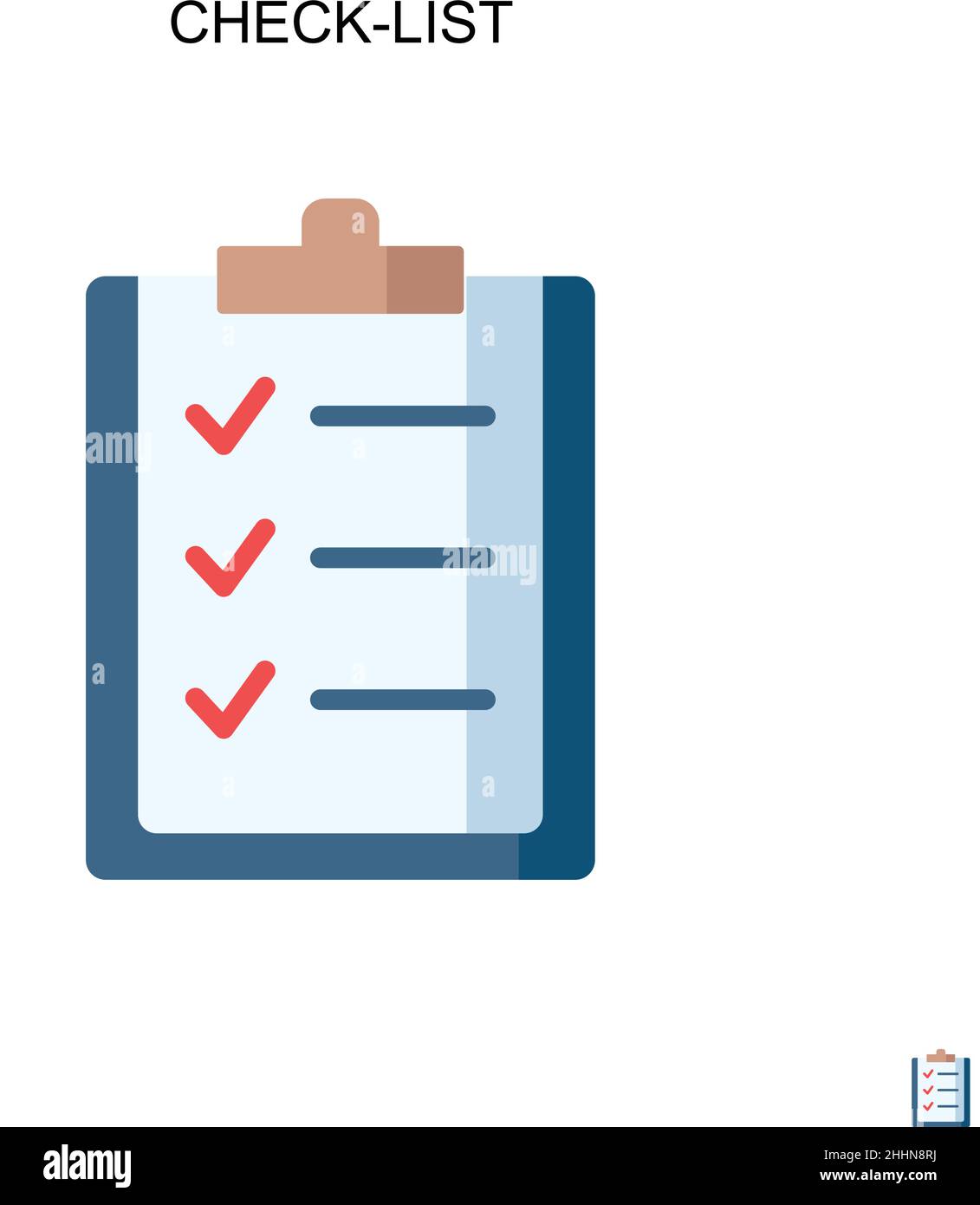 Check-list einfaches Vektor-Symbol.perfekte Farbe modernes Piktogramm ...