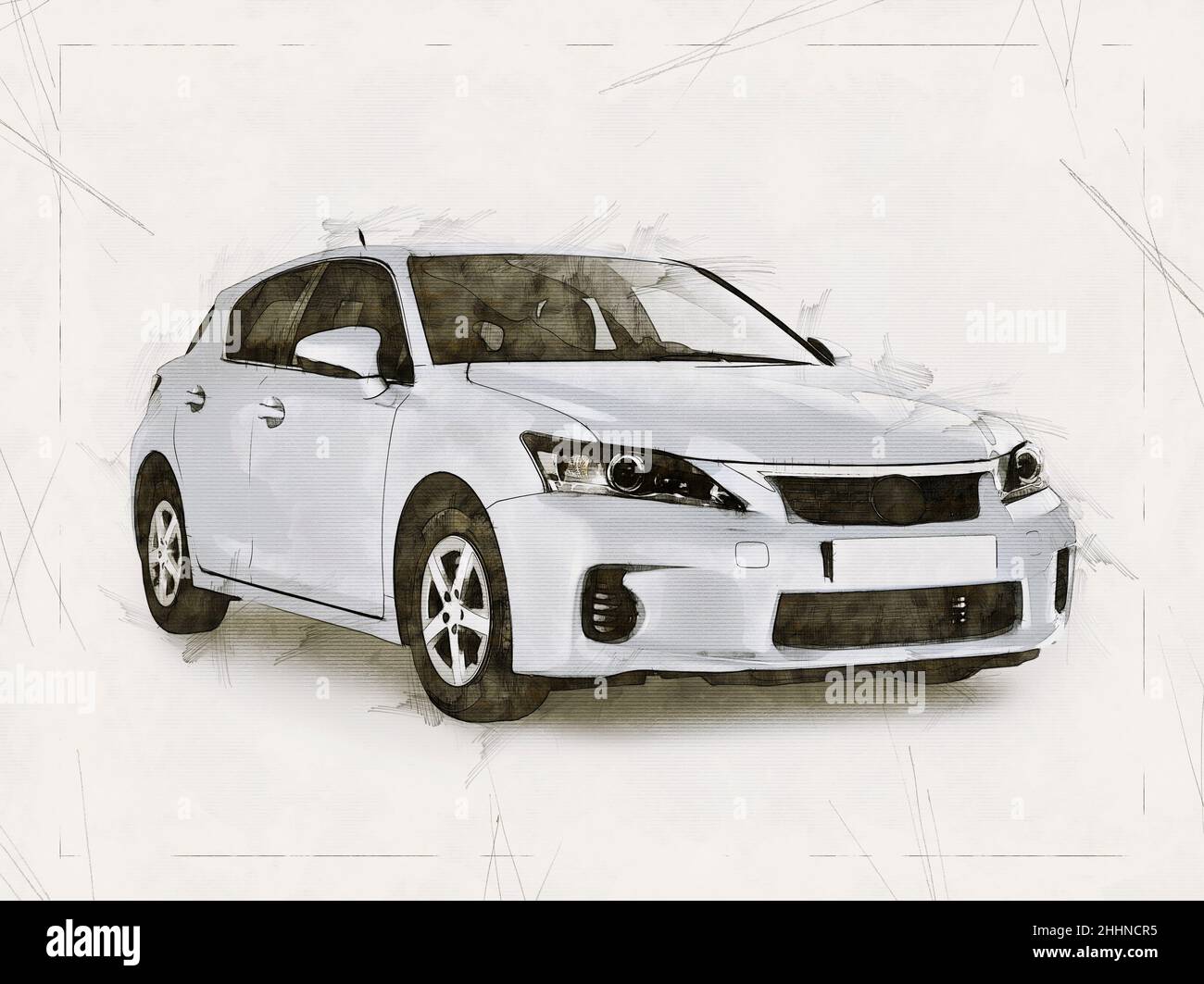 Auto seitenansicht skizze -Fotos und -Bildmaterial in hoher Auflösung ...