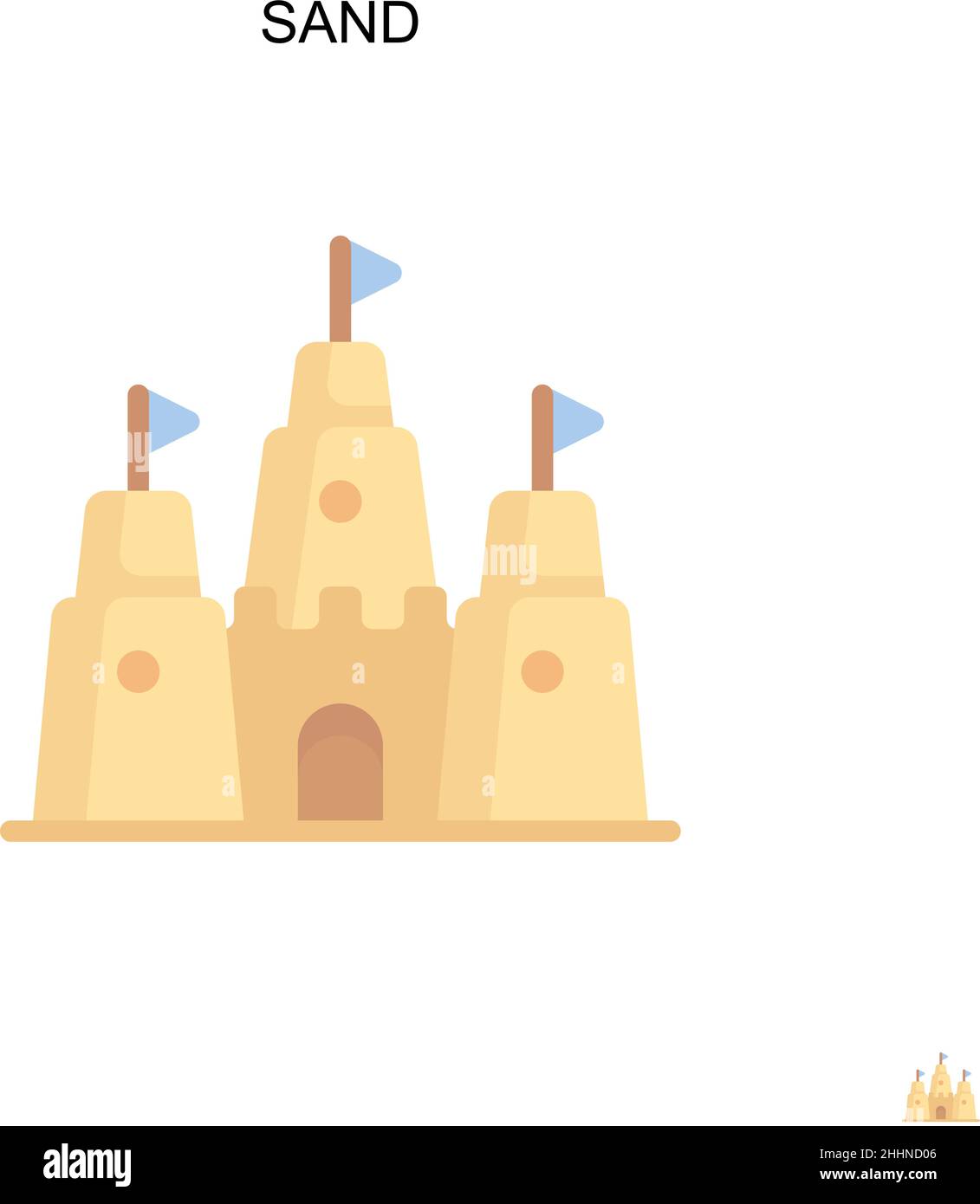 Sand einfaches Vektor-Symbol.perfekte Farbe modernes Piktogramm auf ...