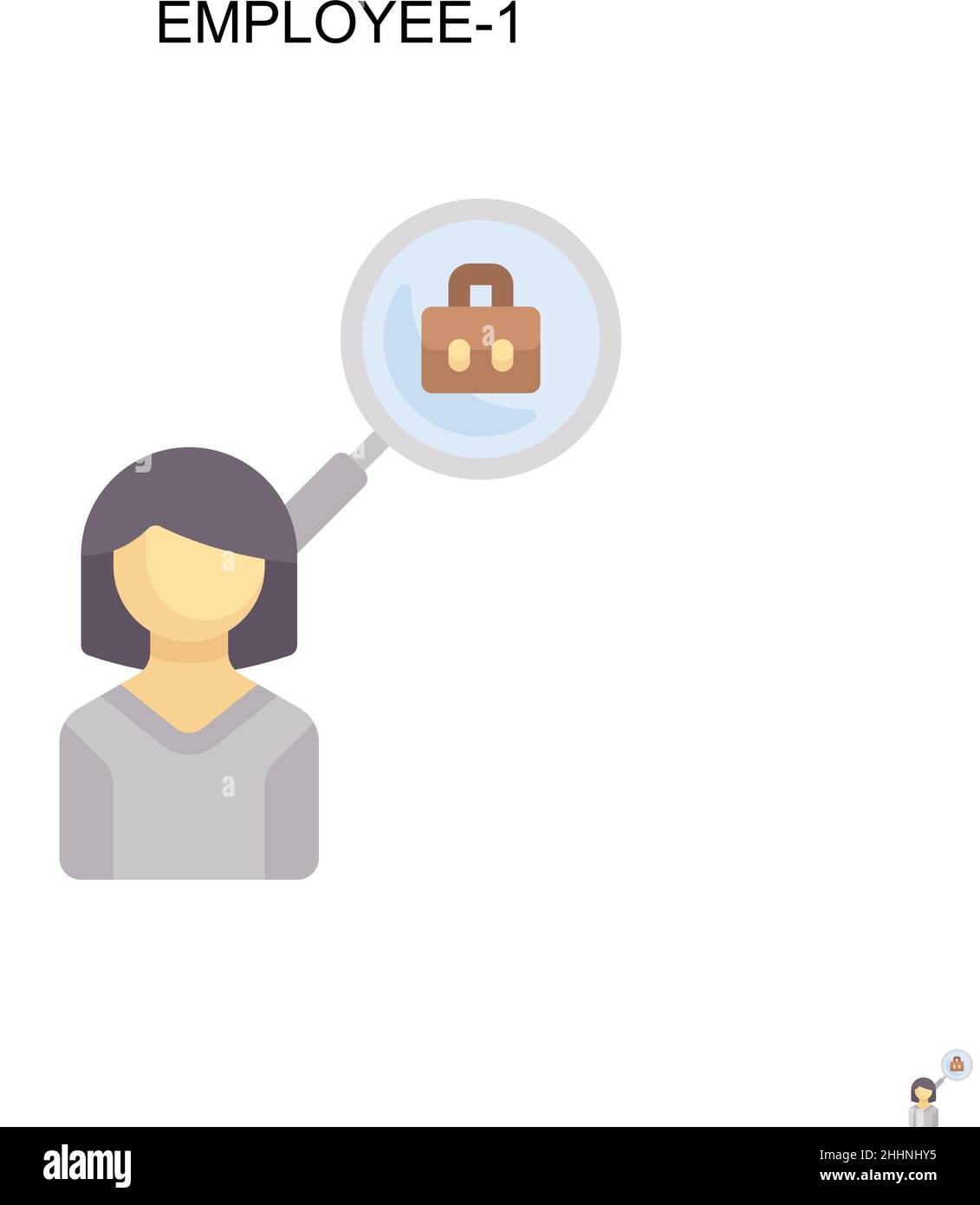 Employee-1 einfaches Vektor-Icon.perfekte Farbe modernes Piktogramm auf ...