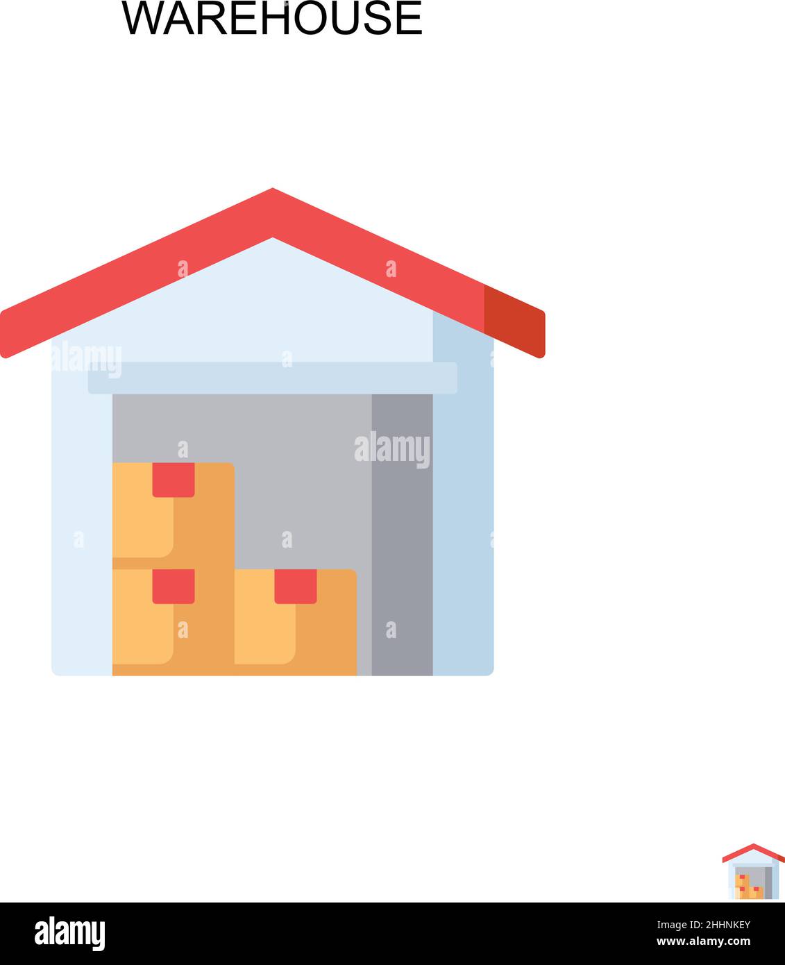 Warehouse einfaches Vektor-Symbol.perfekte Farbe modernes Piktogramm ...