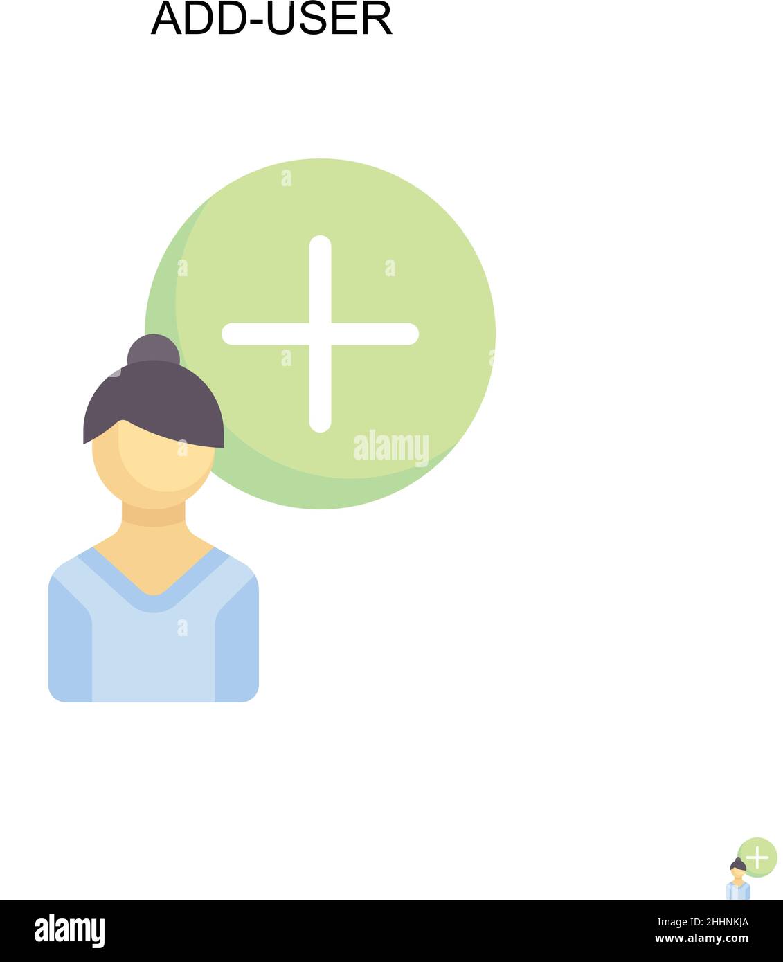 Add-User einfaches Vektor-Symbol.perfekte Farbe modernes Piktogramm auf ...
