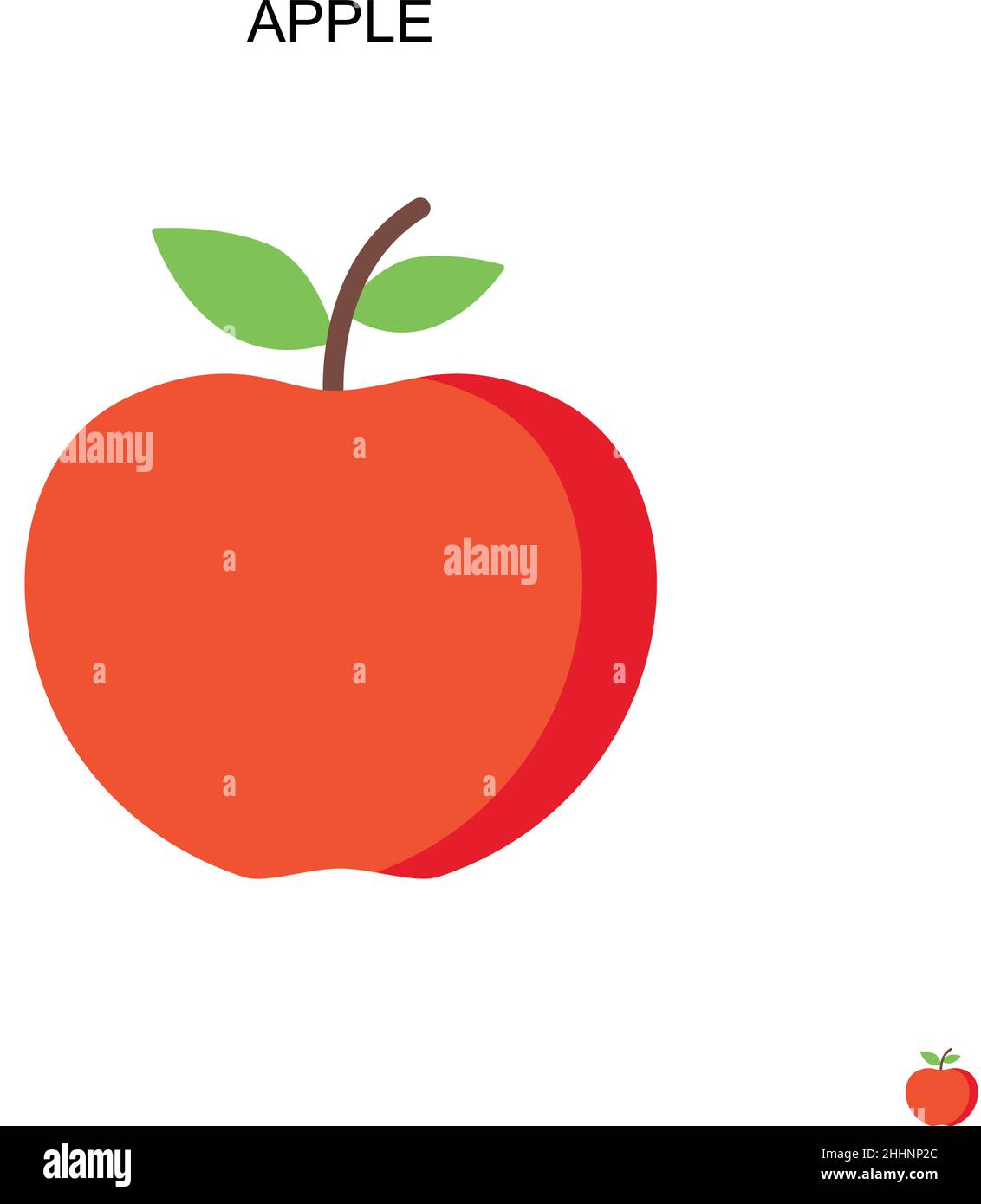 Apple einfaches Vektor-Symbol.perfekte Farbe modernes Piktogramm auf ...