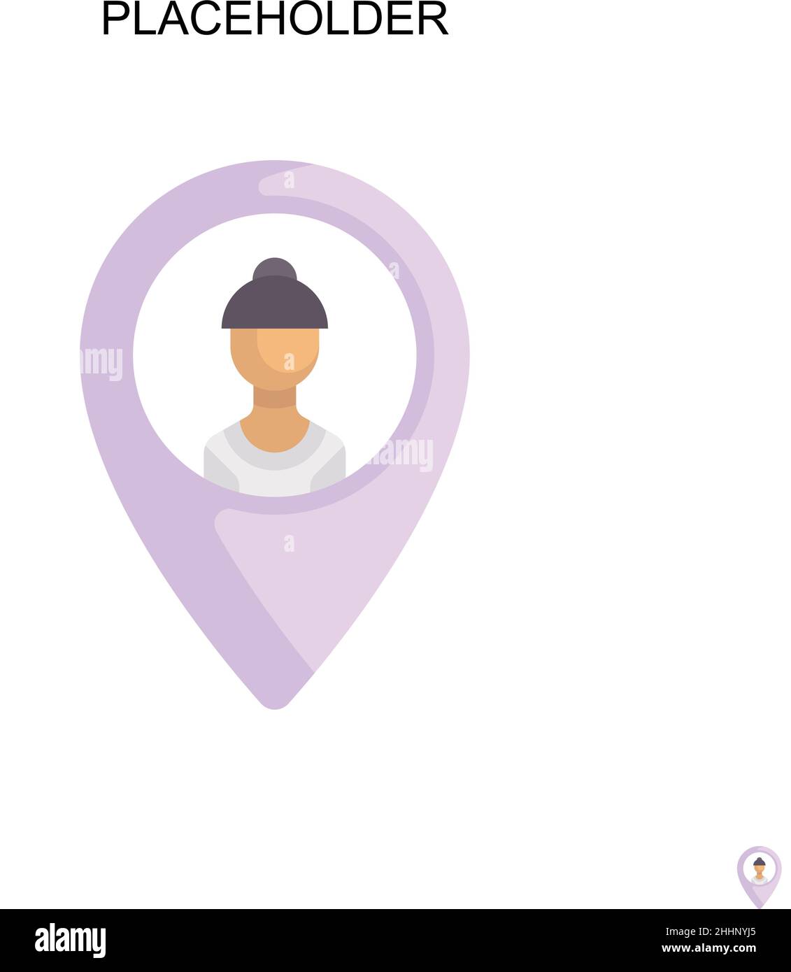 Platzhalter einfaches Vektor-Symbol.perfekte Farbe modernes Piktogramm ...