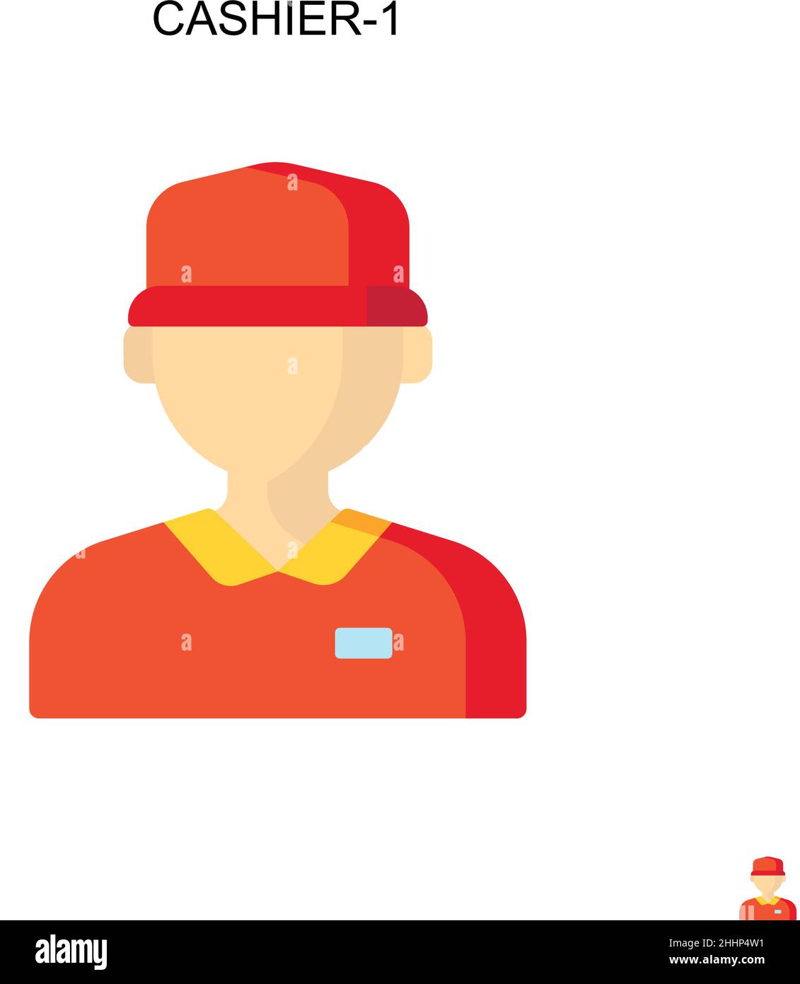 Kassierer-1 einfaches Vektor-Symbol.perfekte Farbe modernes Piktogramm ...