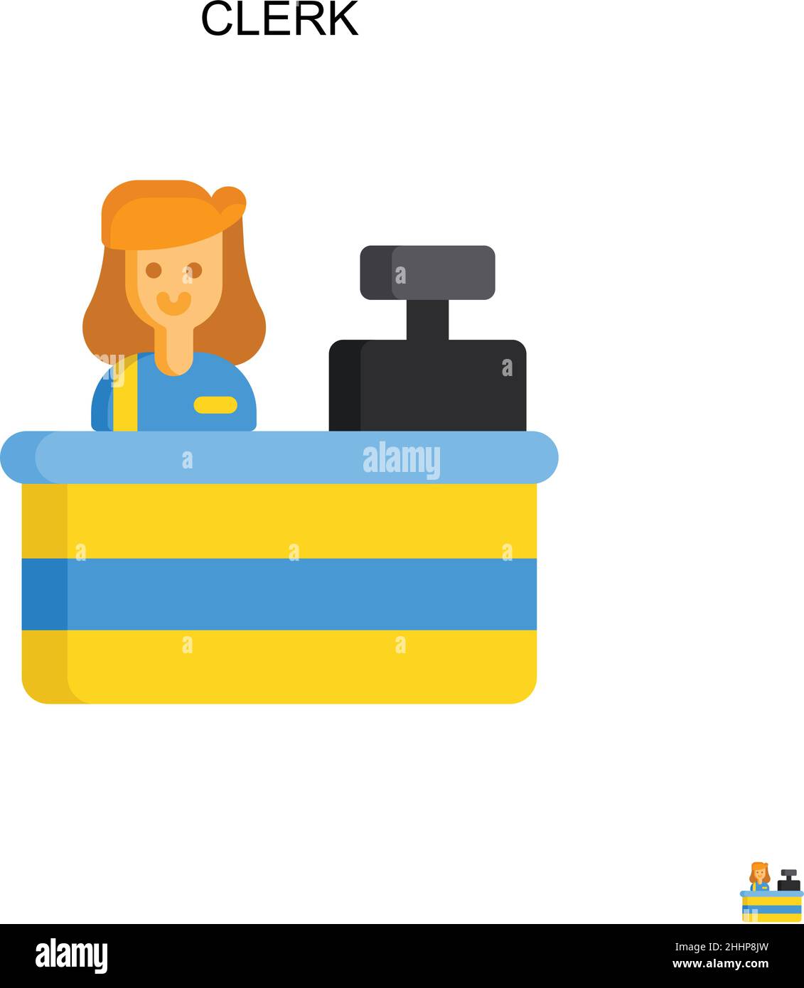 Angestellter einfaches Vektor-Symbol.perfekte Farbe modernes Piktogramm ...