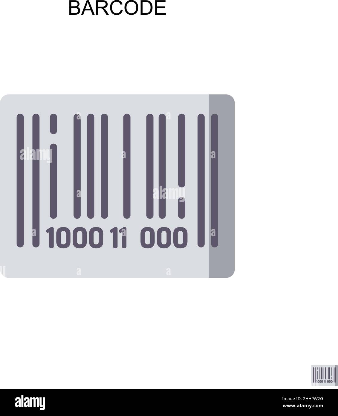 Barcode einfaches Vektor-Symbol.perfekte Farbe modernes Piktogramm auf ...