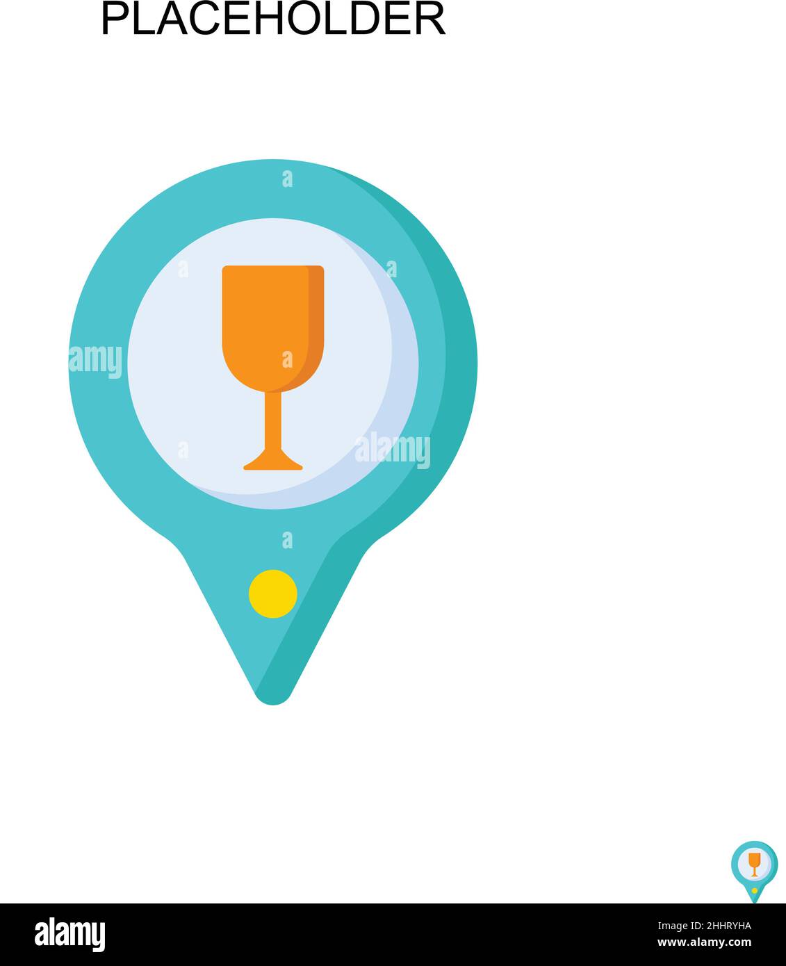 Platzhalter einfaches Vektor-Symbol.perfekte Farbe modernes Piktogramm ...