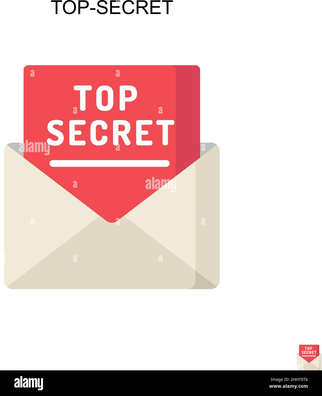 Top-Secret einfache Vektor-Symbol.perfekte Farbe modernes Piktogramm ...