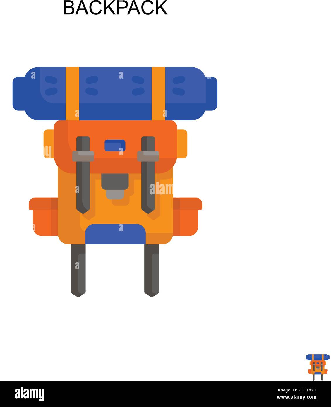 Rucksack einfache Vektor-Symbol.perfekte Farbe modernes Piktogramm auf ...