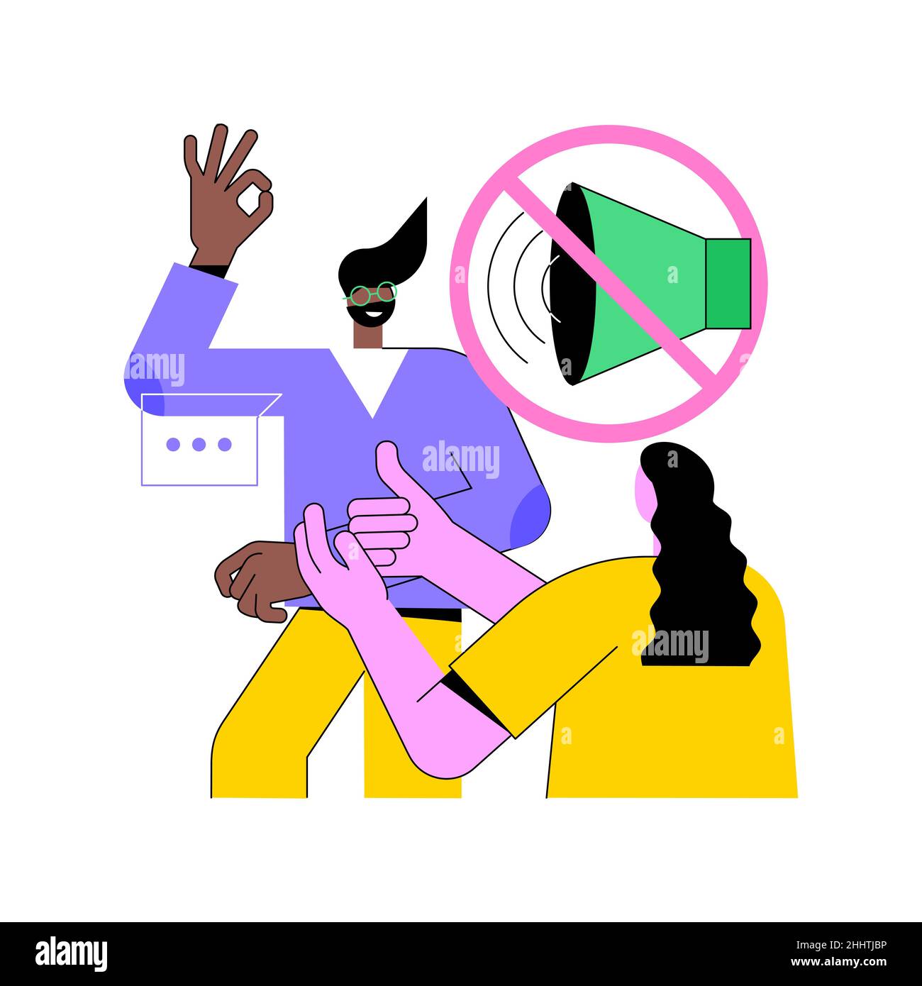 Zeichensprache Konversation abstrakte Konzept Vektor Illustration ...