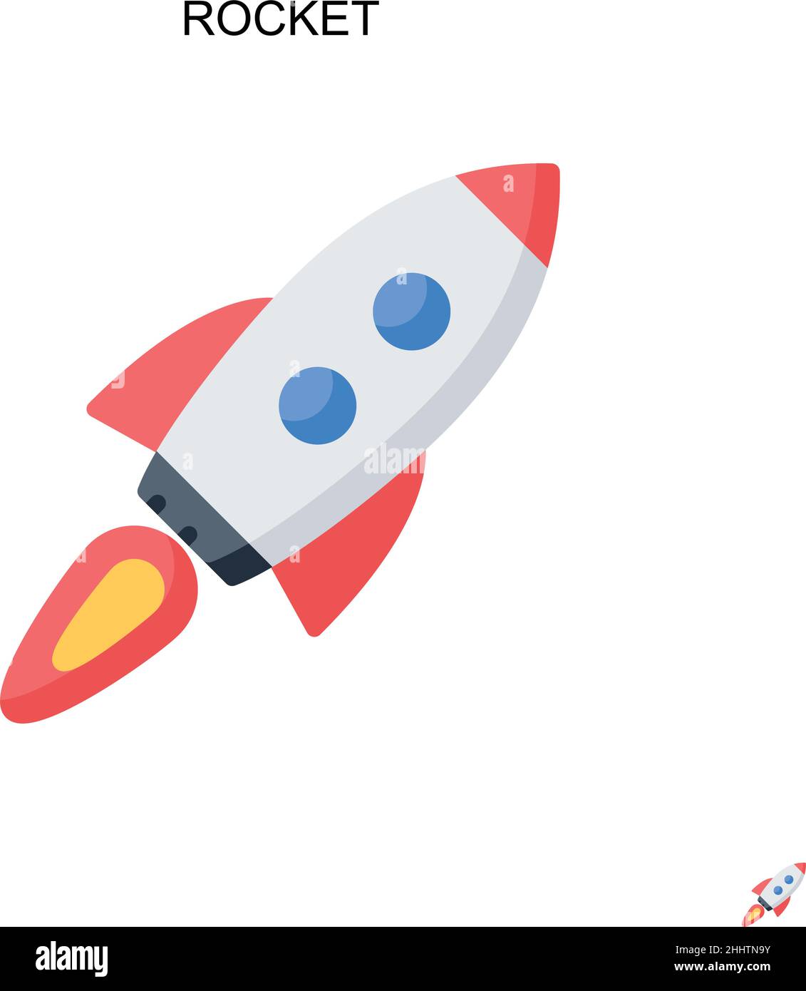Rakete einfaches Vektor-Symbol.perfekte Farbe modernes Piktogramm auf ...