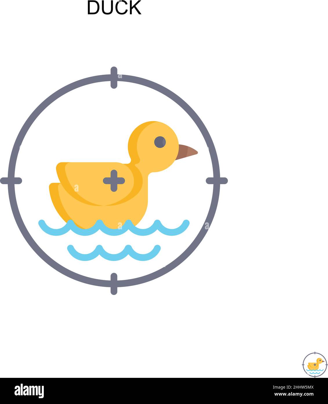 Ente einfaches Vektor-Symbol.perfekte Farbe modernes Piktogramm auf ...