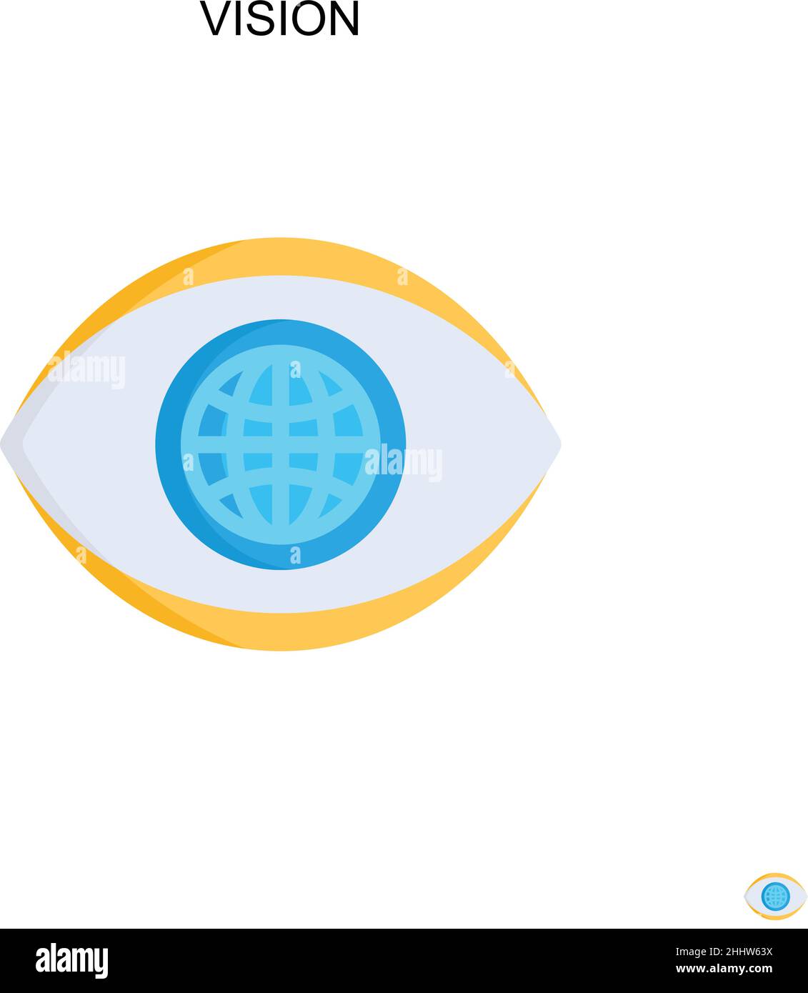 Vision einfaches Vektor-Symbol.perfekte Farbe modernes Piktogramm auf ...