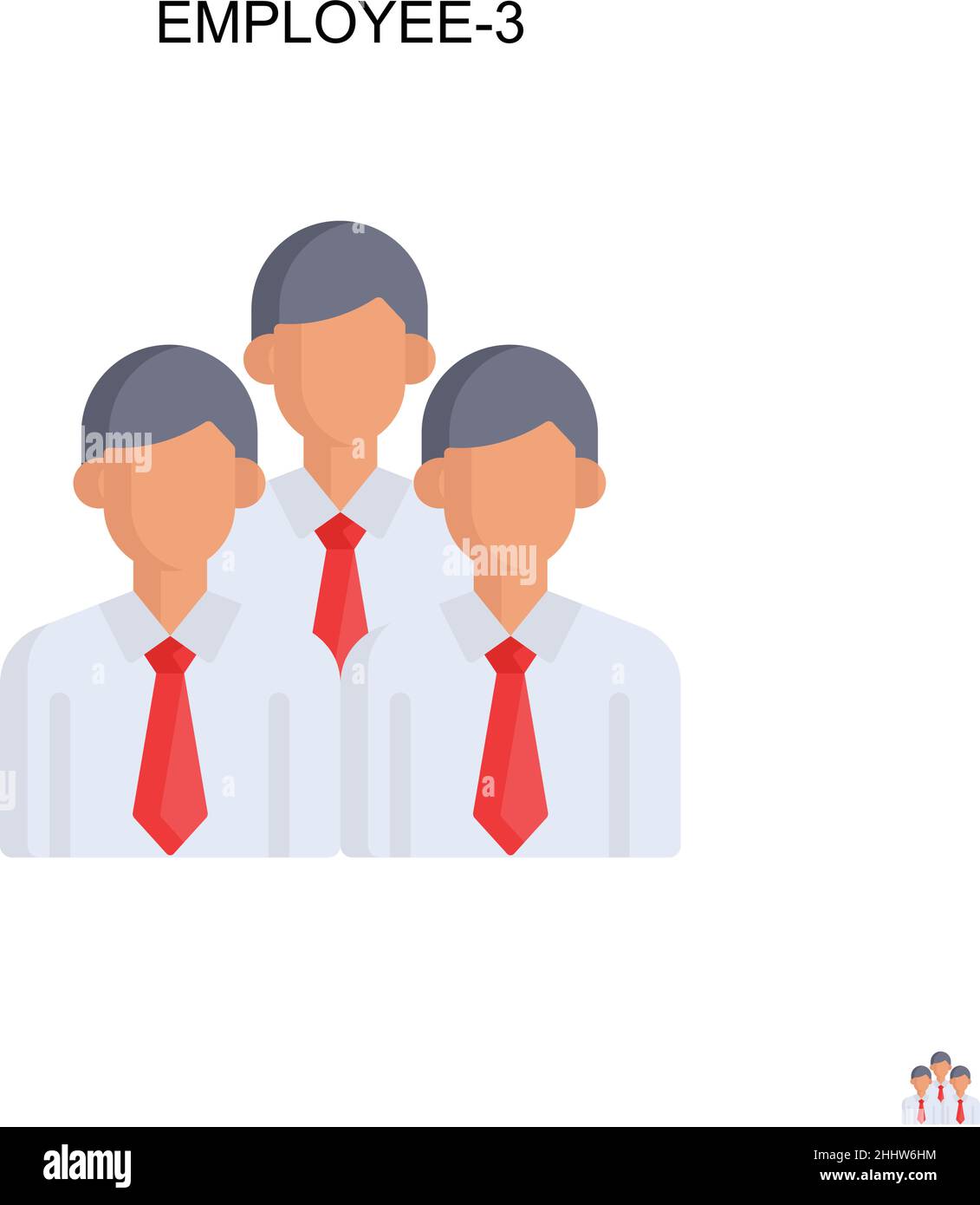 Employee-3 einfaches Vektor-Icon.perfekte Farbe modernes Piktogramm auf ...
