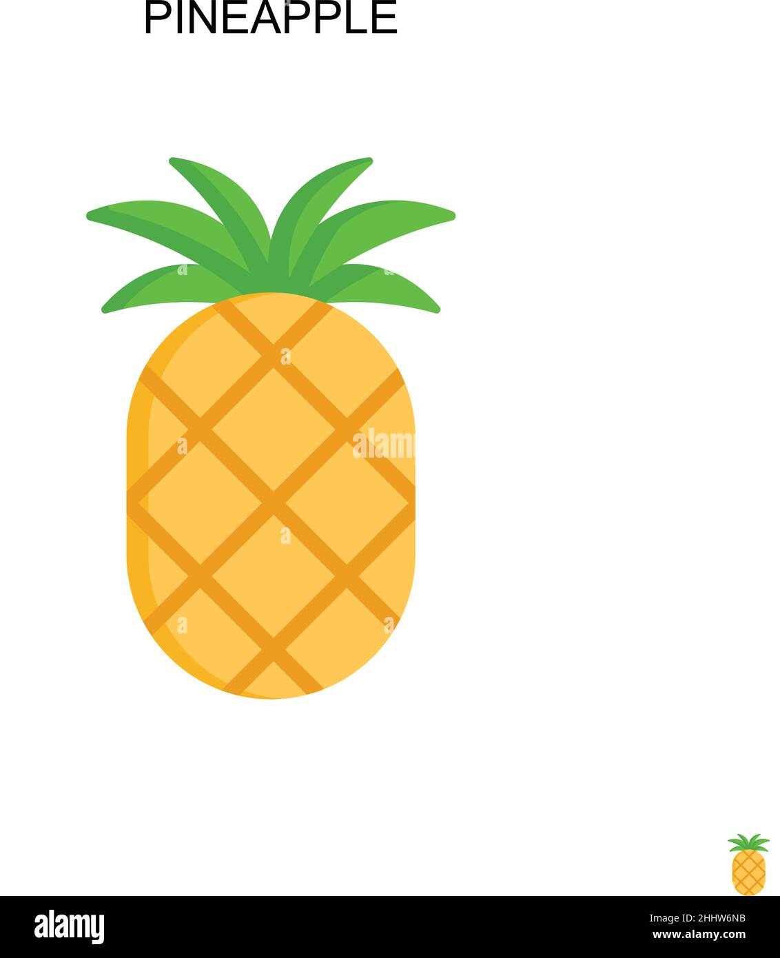 Ananas einfaches Vektor-Symbol.perfekte Farbe modernes Piktogramm auf ...