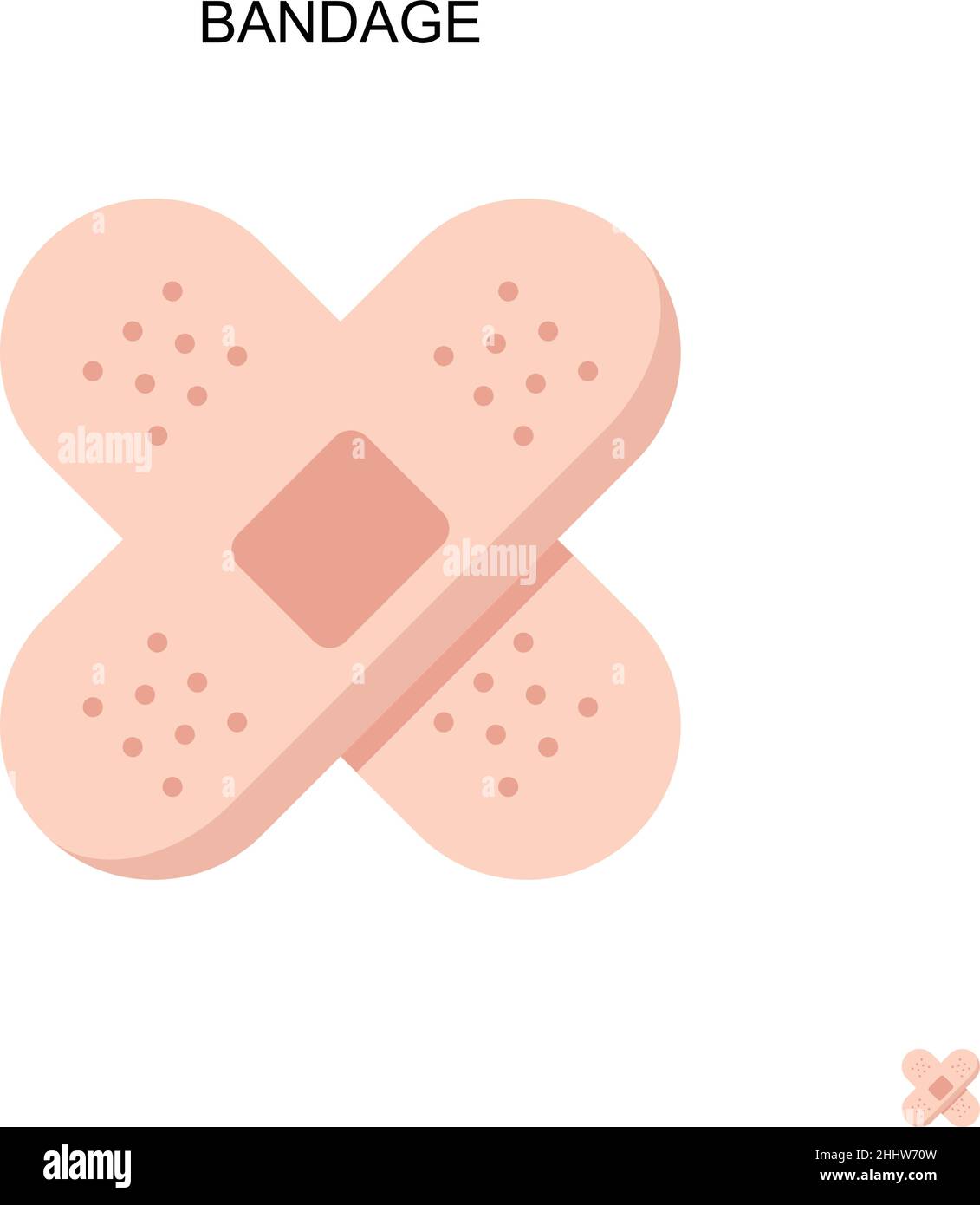 Verbandsmaterial einfaches Vektor-Symbol.perfekte Farbe modernes ...