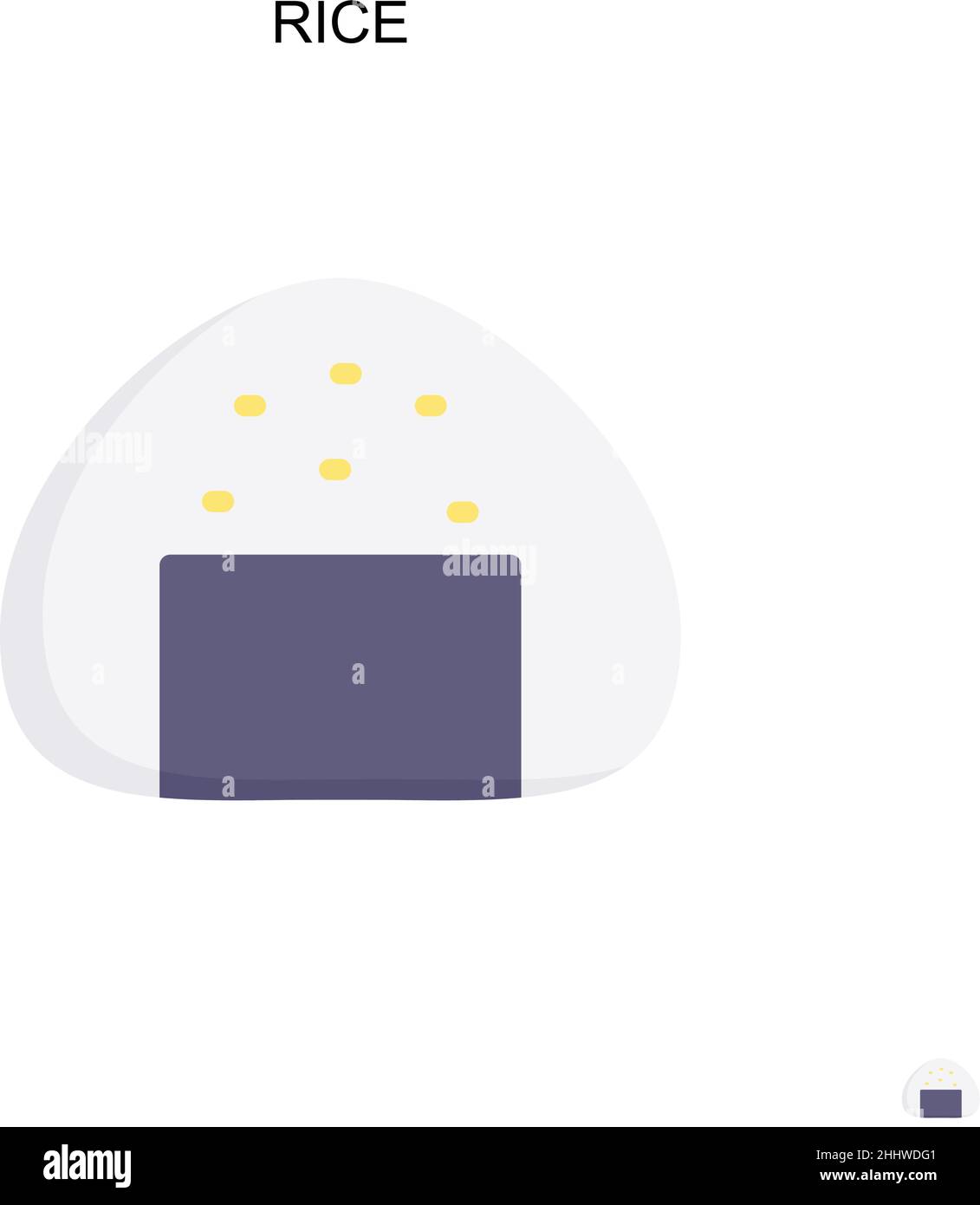 Einfaches Vektor-Symbol für Reis. Illustration Symbol Design-Vorlage ...