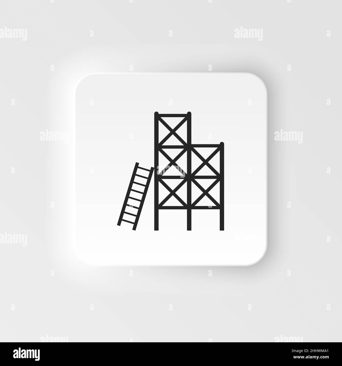 Gerüstvektor neumorphisches Symbol isoliert auf transparentem ...