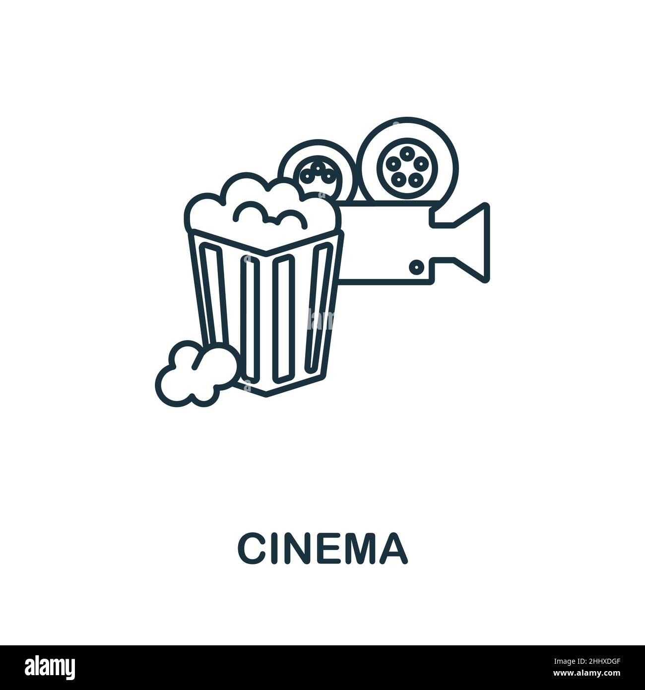 Kino-Symbol. Linienelement aus der Big City Life Kollektion. Lineares ...