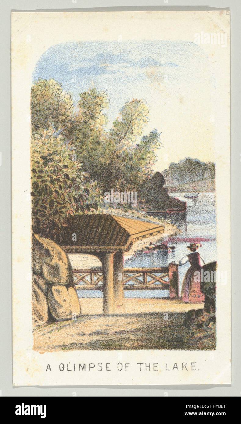 Ein Blick auf den See, aus der Serie, Ansichten im Central Park, New ...