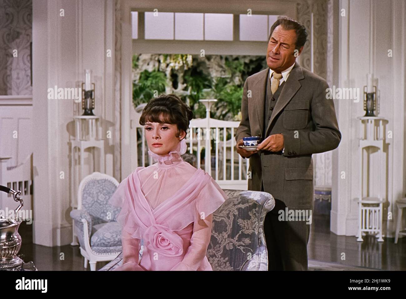 USA. Audrey Hepburn und Rex Harrison in einer Szene aus dem (C)Warner ...