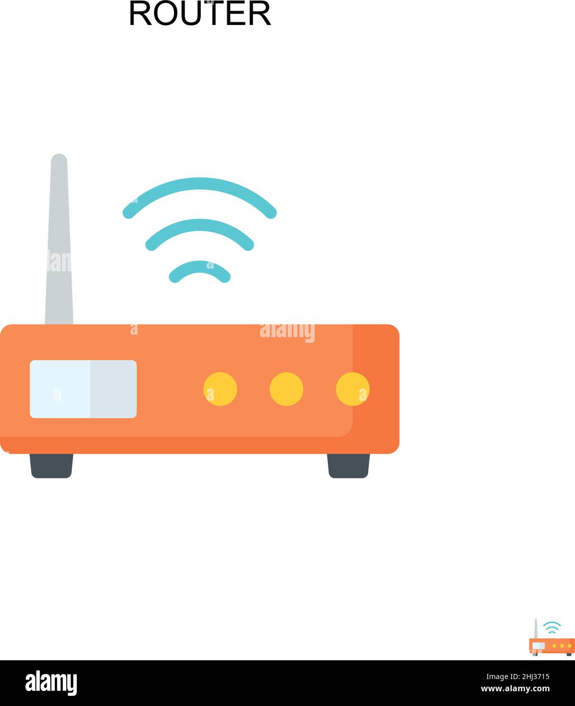 Einfaches Vektorsymbol des Routers. Illustration Symbol Design-Vorlage für Web mobile UI-Element ...