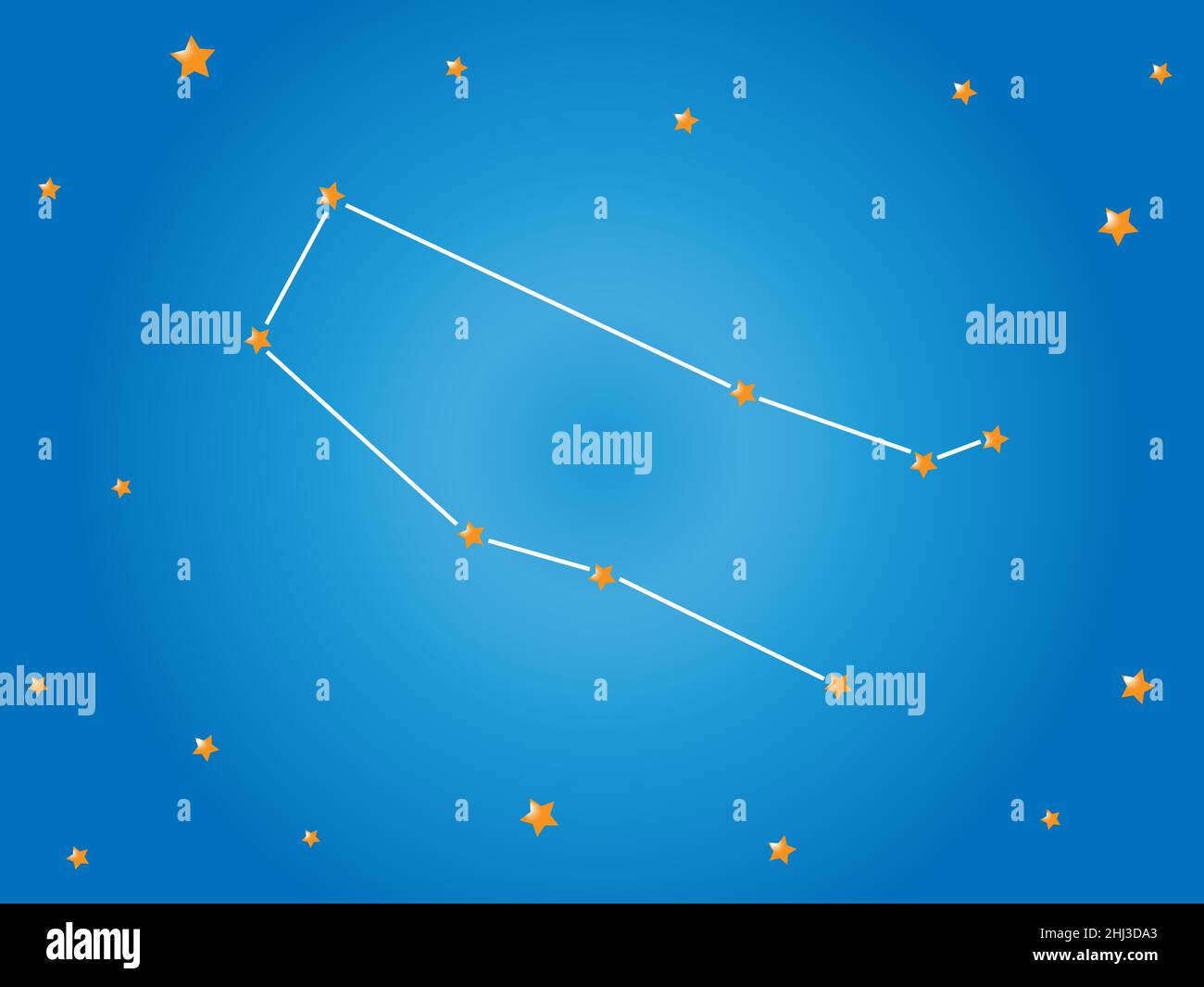 Sternbilder der Zwillinge im Weltraum. Sternzeichen Zwillinge ...