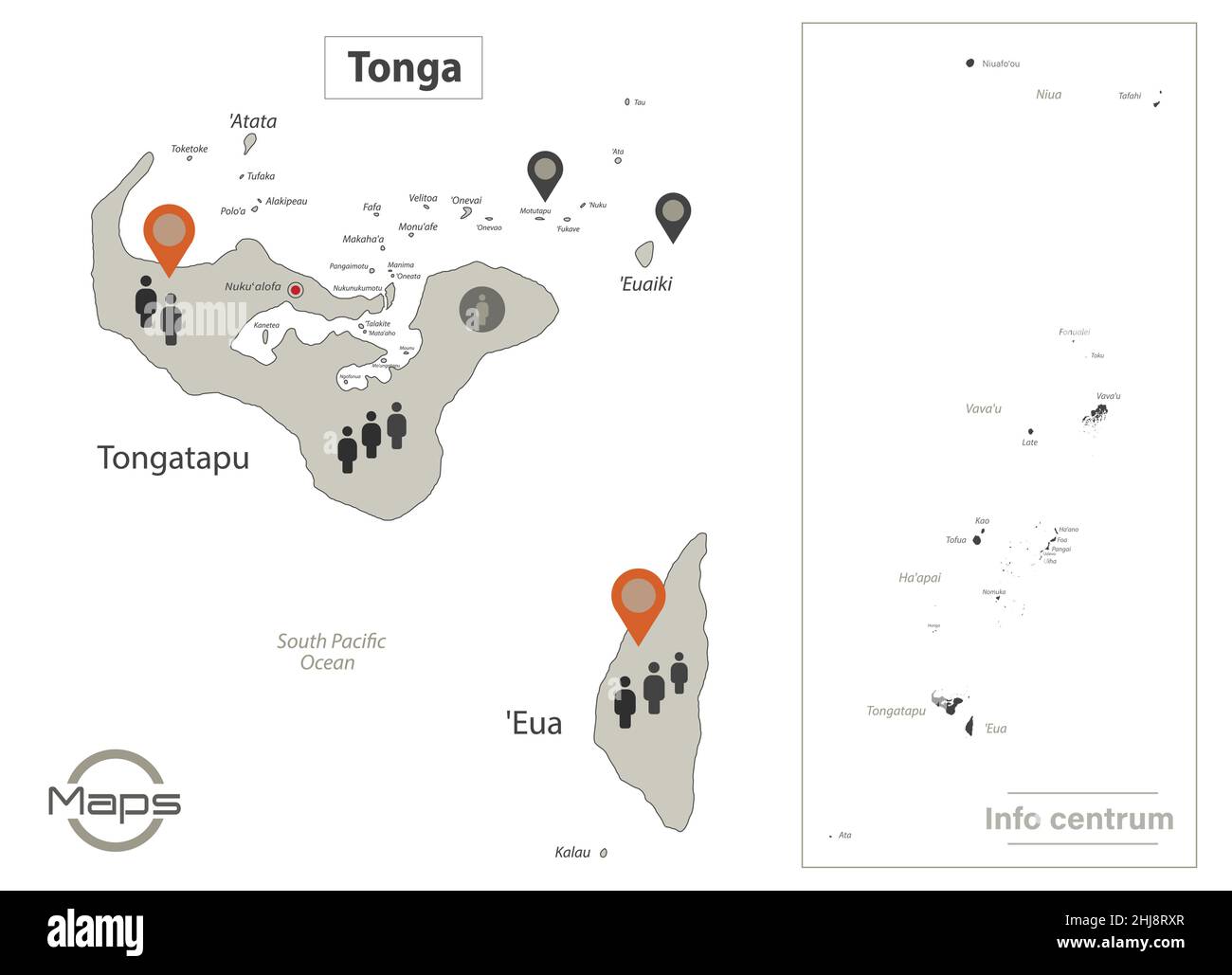 Map of tonga Stock-Vektorgrafiken kaufen - Alamy