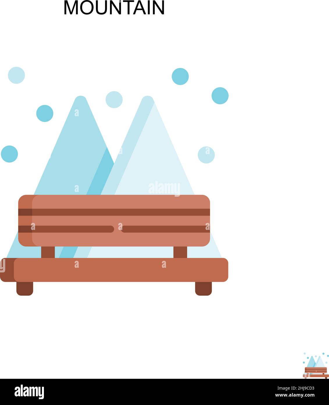 Einfaches Vektor-Symbol für Berge. Illustration Symbol Design-Vorlage ...