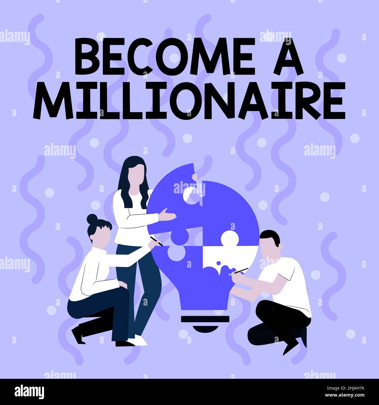 Konzeptuelle Bildunterschrift wird zum Millionär. Wort für den Wunsch ...