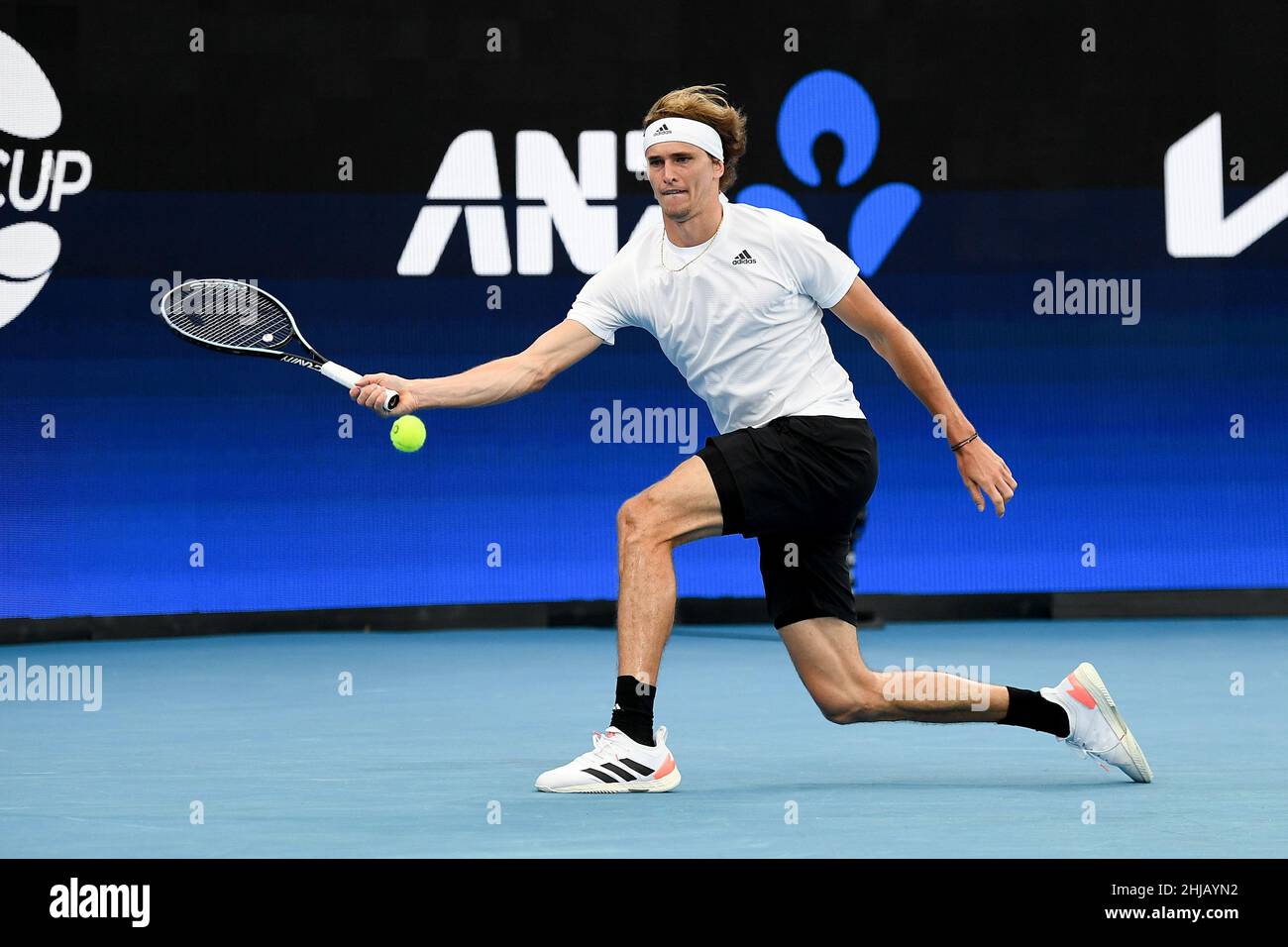 Sydney, Australien, 4. Januar 2022. Alexander Zverev aus Deutschland spielt beim ATP Cup Tennis ...