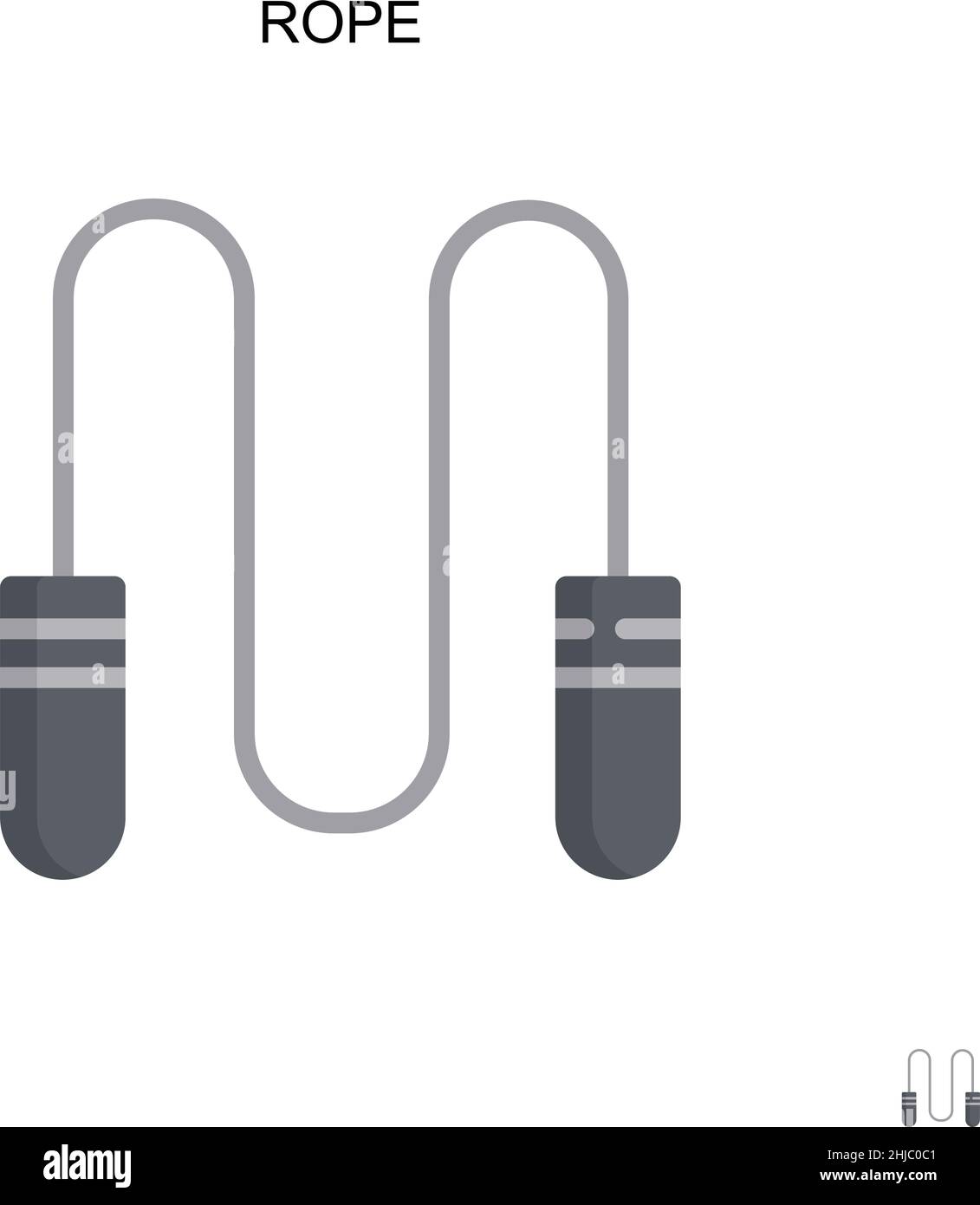 Einfaches Vektor-Symbol für Seil. Illustration Symbol Design-Vorlage ...