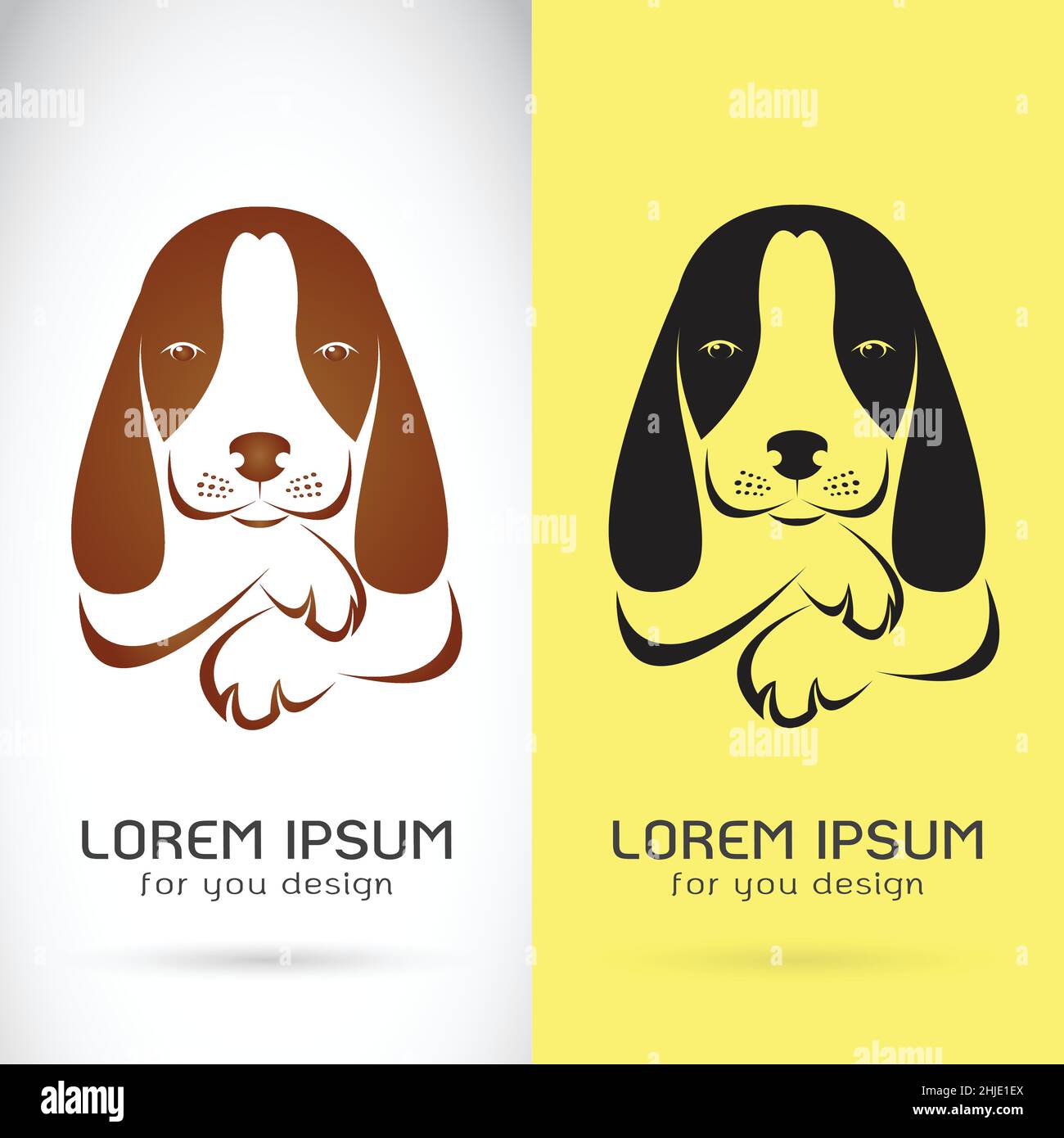 Hund logo design Stock-Vektorgrafiken kaufen - Alamy