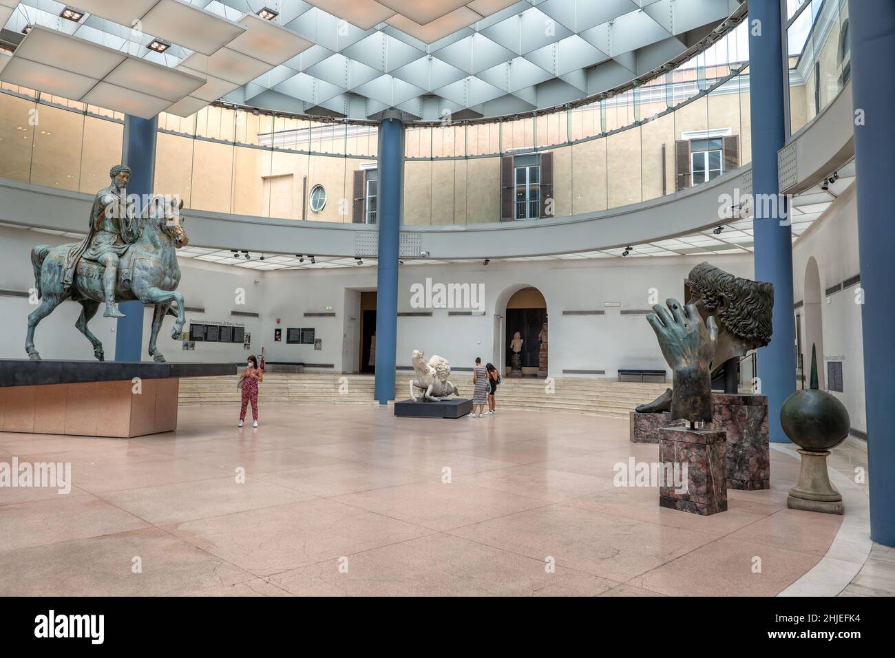 Rom, Italien, Kapitolinische Museen, Marcus Aurelius Exedra Neue große ...