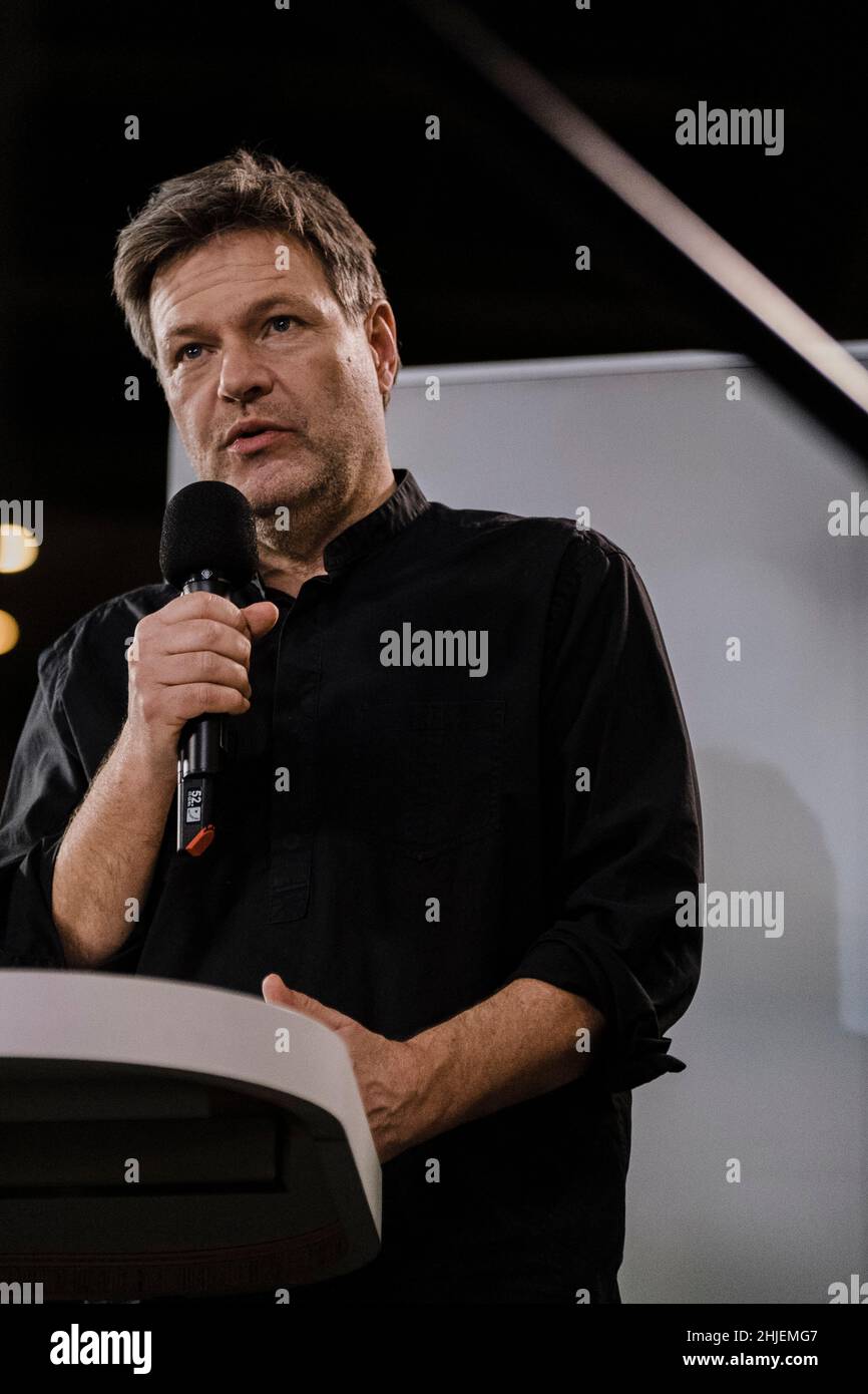 Robert Habeck, Vizekanzler Deutschlands, auf der Parteikonferenz, die ...
