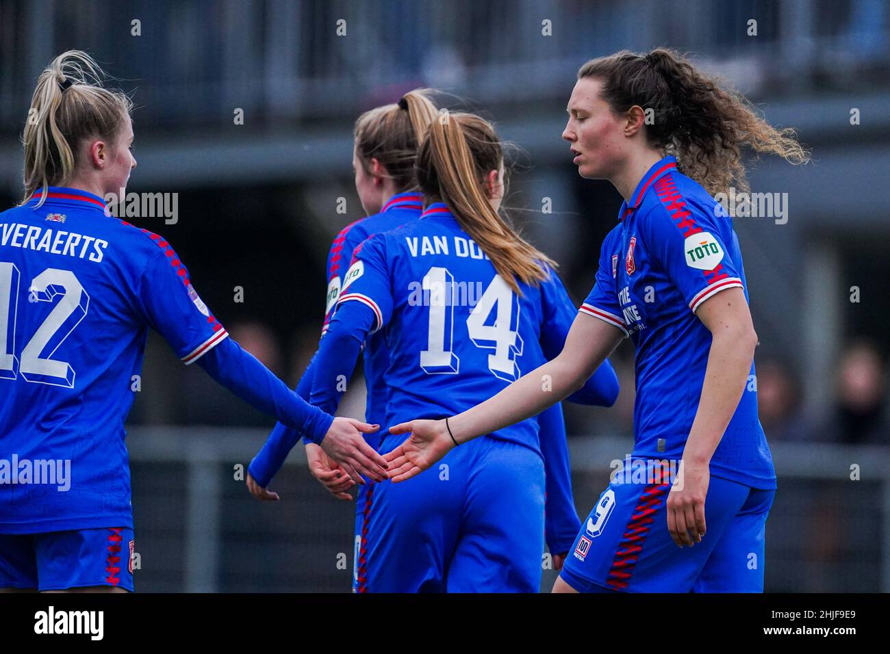 AMSTERDAM, NIEDERLANDE - 29. JANUAR: Fenna Kalma vom FC Twente feiert ...