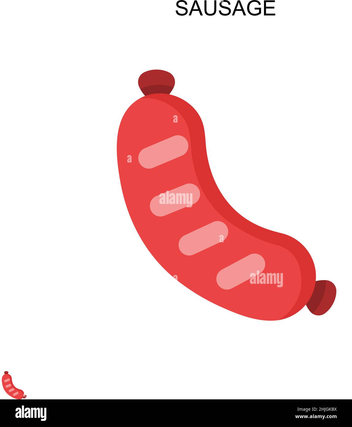 Einfaches Vektorsymbol „Wurst“. Illustration Symbol Design-Vorlage für ...