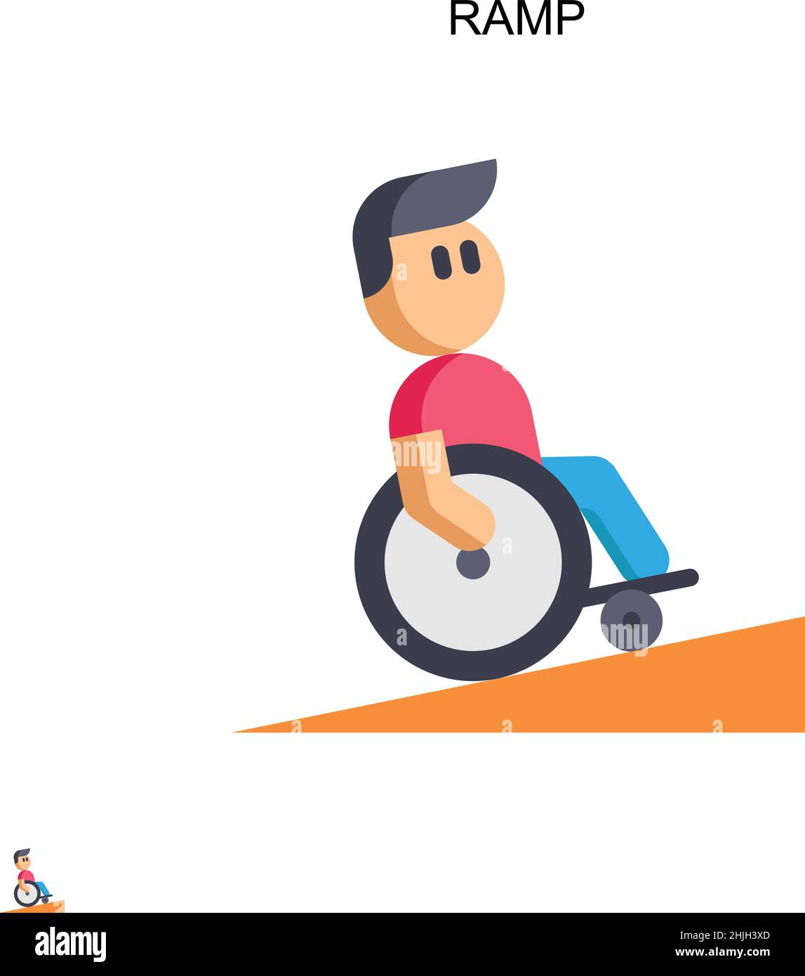 Einfaches Vektorsymbol „Rampe“. Illustration Symbol Design-Vorlage für ...