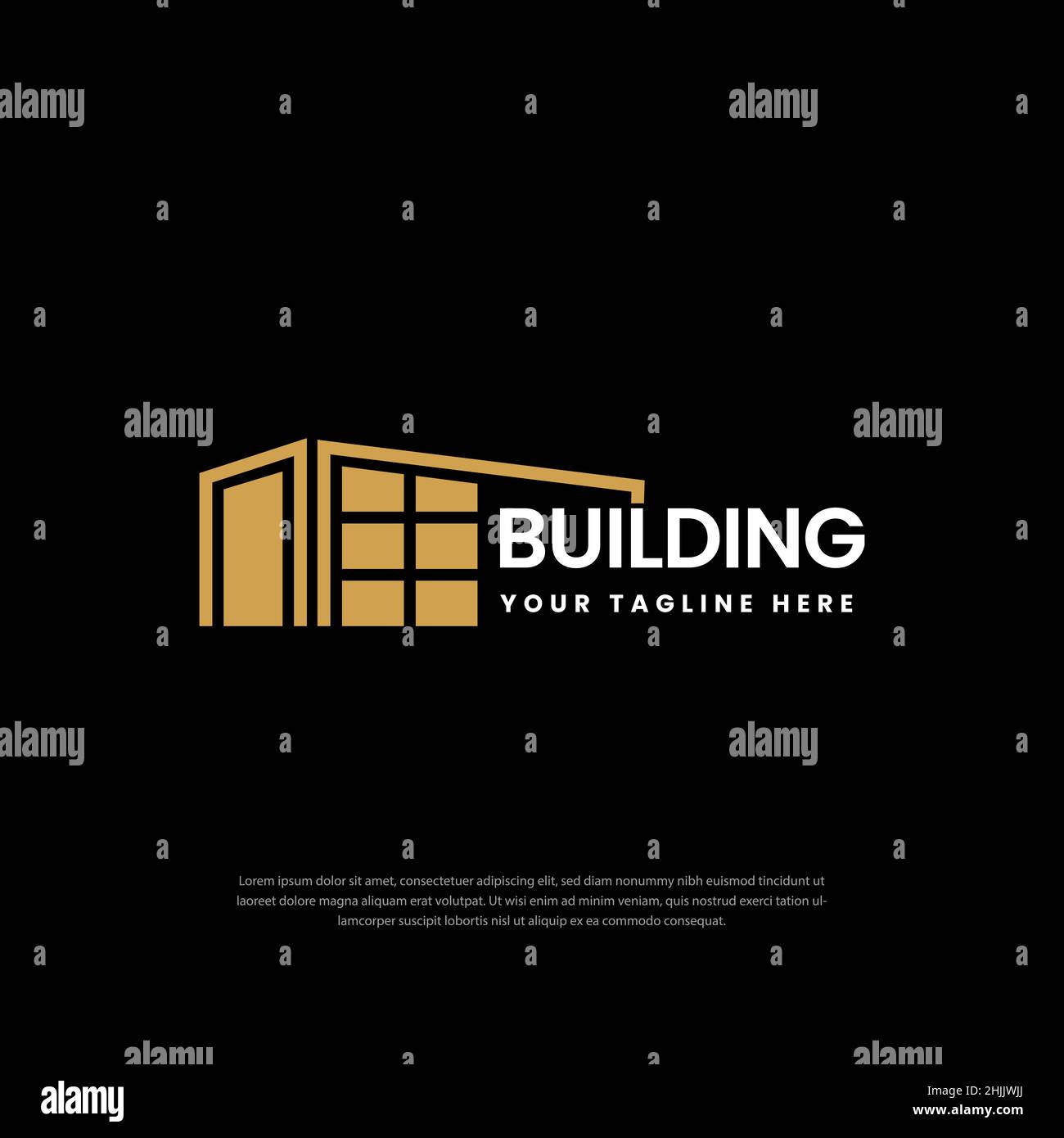 Logo Der Modern Real Estate Company. Gebäude Bau Industriearbeiten Logo ...